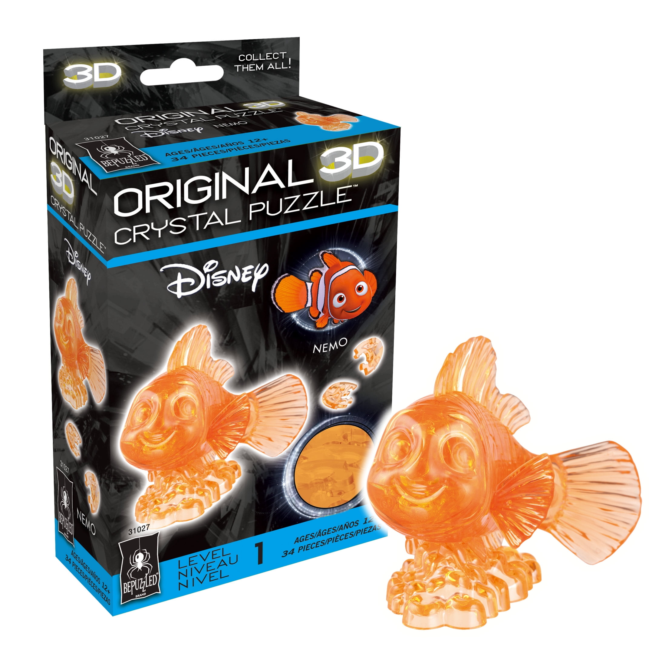 Disney Nemo Original 3D Crystal Puzzle from BePuzzled, Ages 12 and Up ...