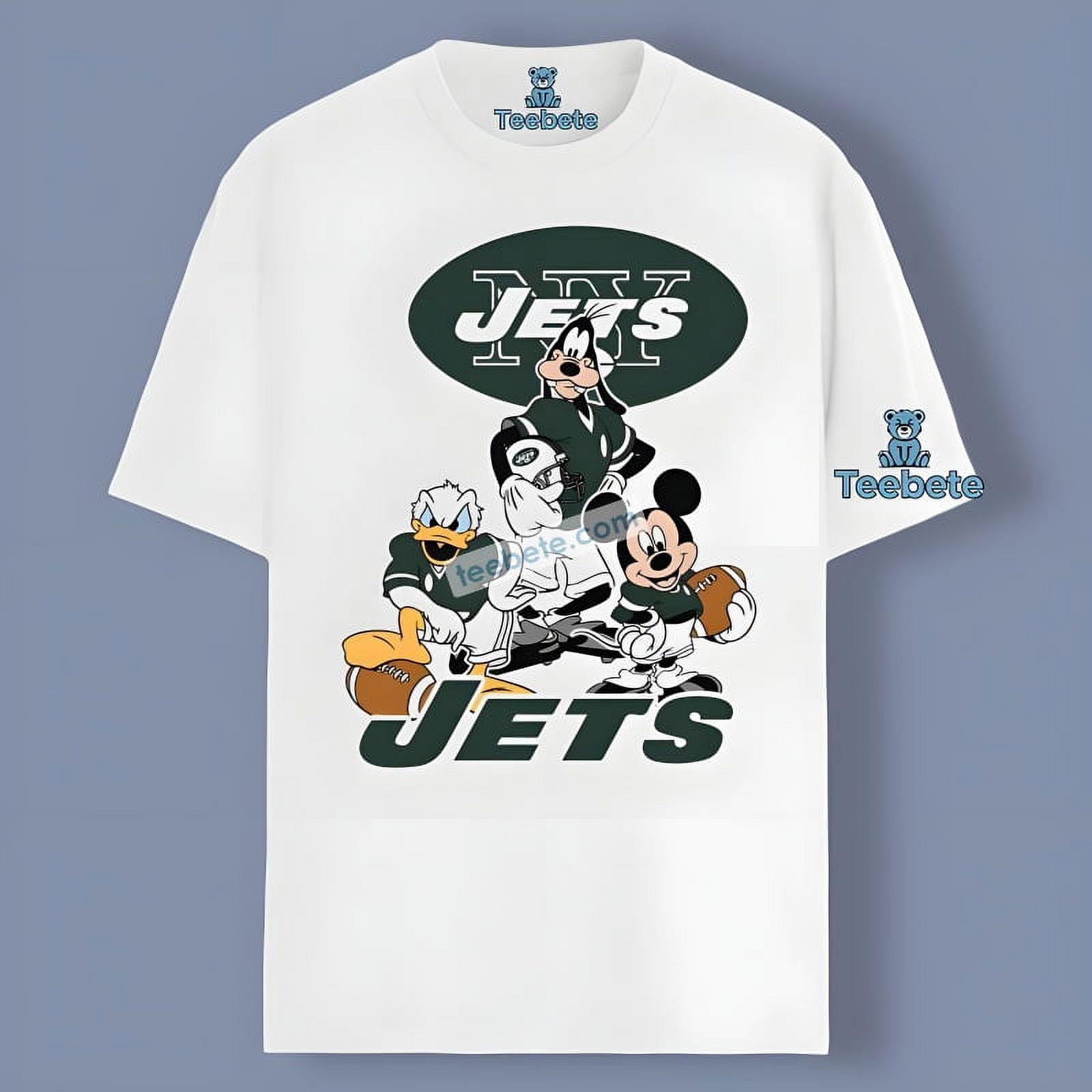 Disney New York Jets Mickey Donald Duck Goofy Shirt Cotton - Walmart.com