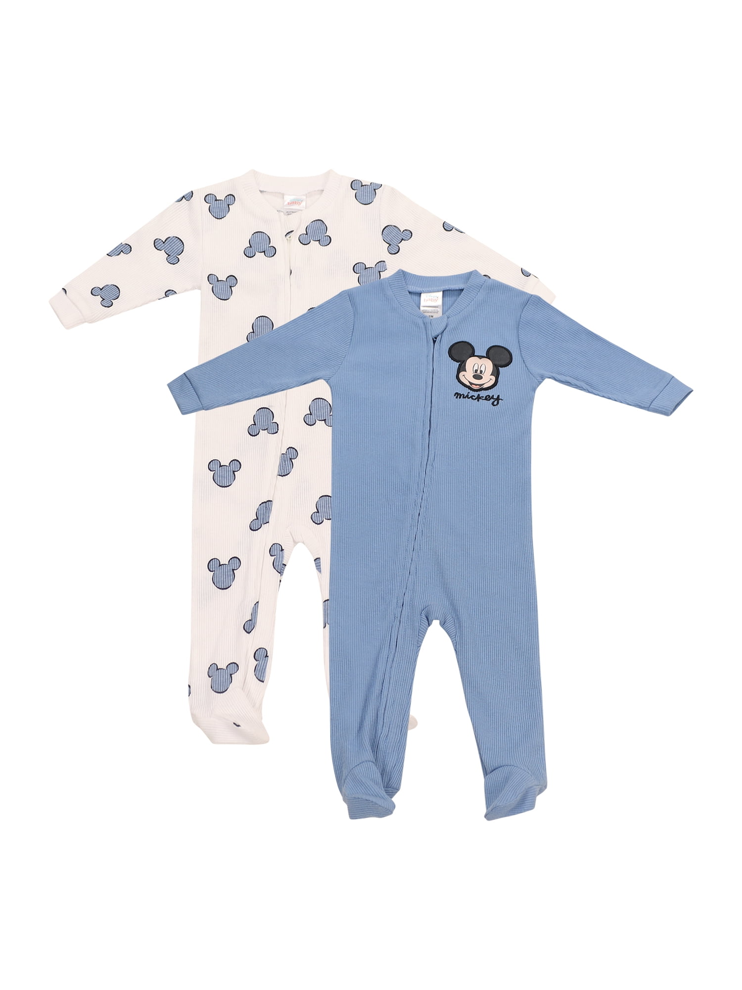 Disney Newborn Baby Boys Coverall, 2 Pack Rib Footie. Sizes 0/3 Months ...
