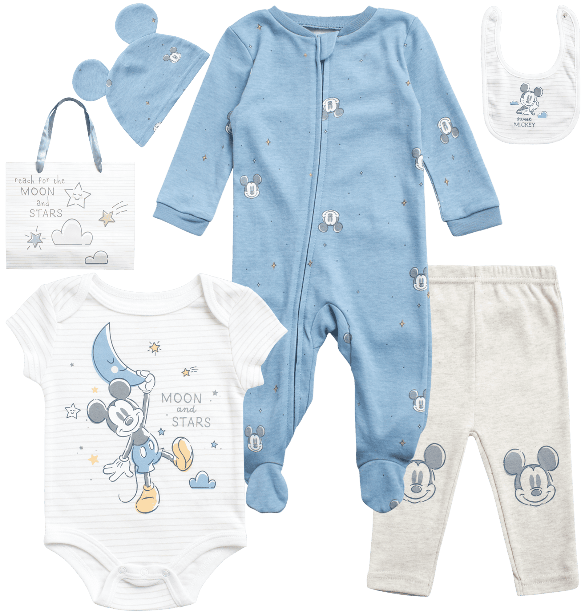 Disney Mickey & Minnie Infant Clothes - 6 Piece Layette Set (0-6M ...