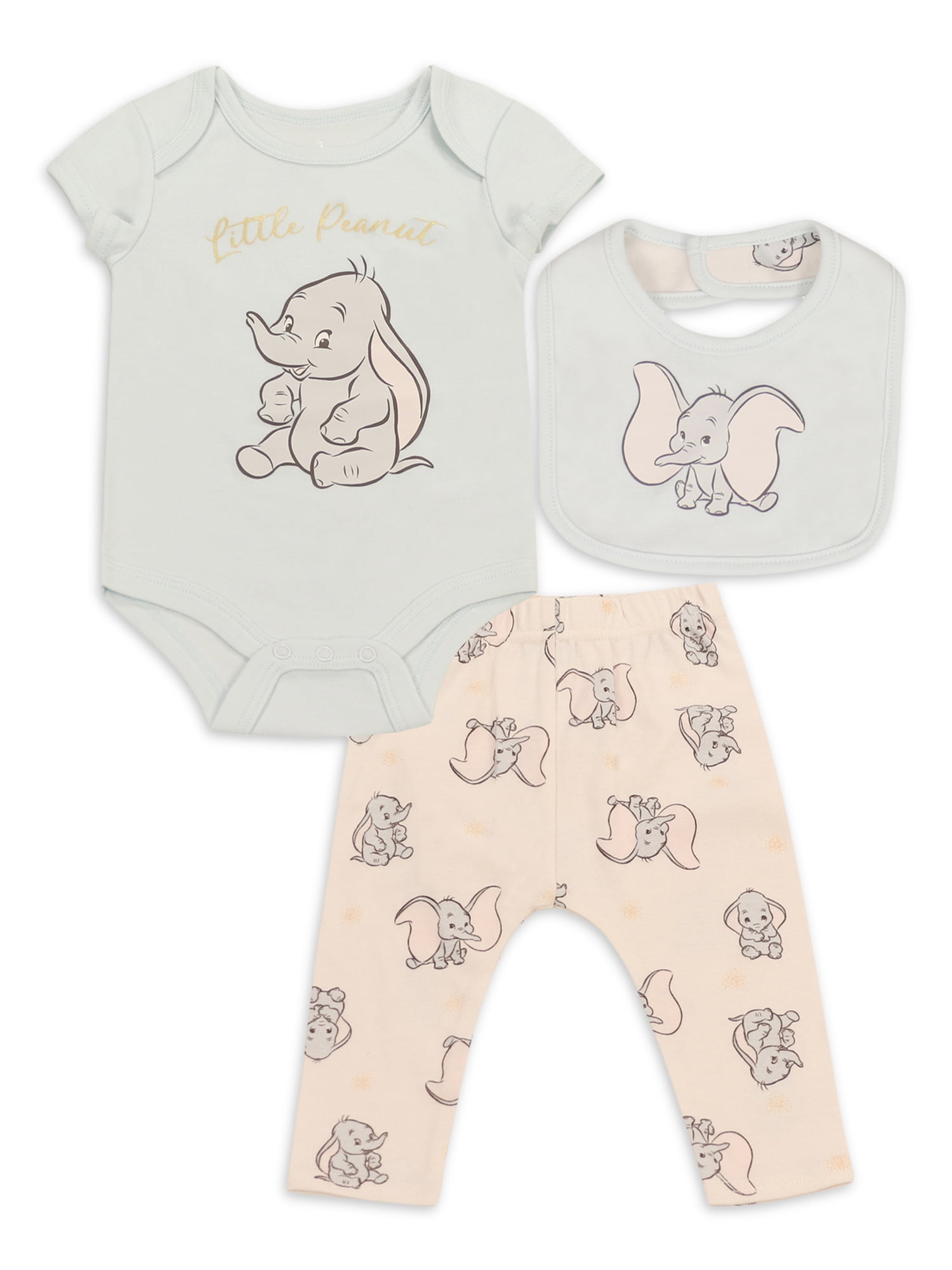 Disney Newborn Baby Outfit Set 3-Piece Set Bodysuit, Pants, and Bib ...