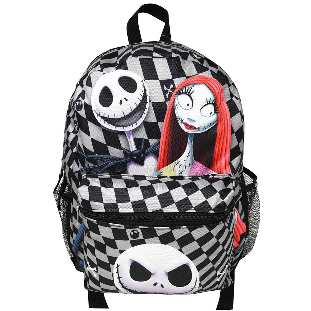 Disney Nightmare Before Christmas 16" Backpack With 2 Mesh Side Pockets ...