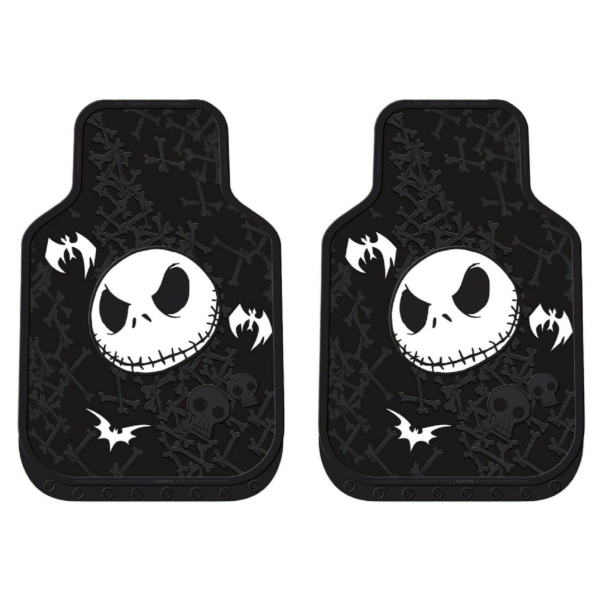 Disney Nightmare Before Christmas Car Truck Black Front Seat Rubber Floor Mats 2