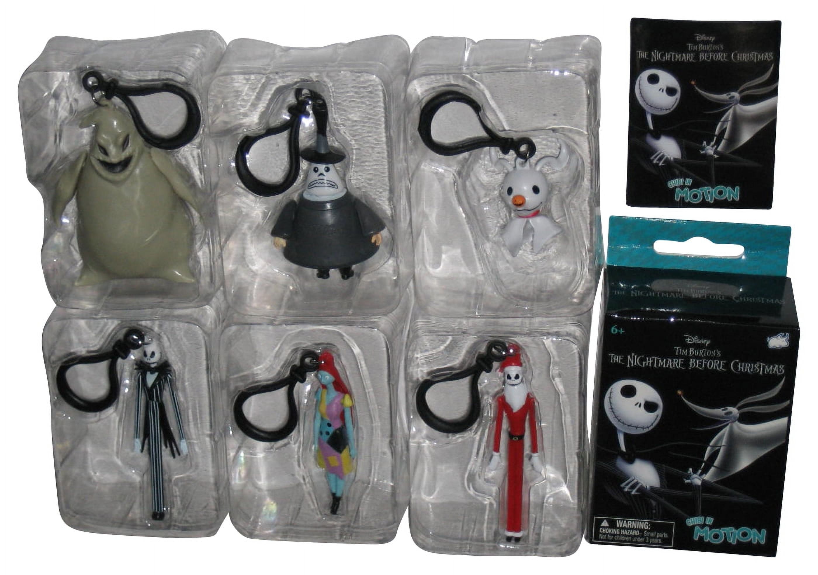 Disney Nightmare Before Christmas Chibi In Motion Figure Keychain Set ...