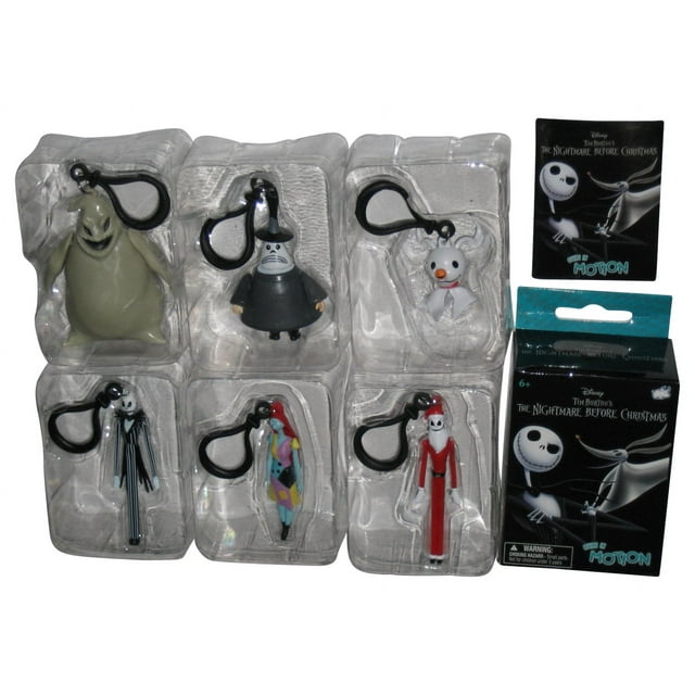 Disney Nightmare Before Christmas Chibi In Motion Figure Keychain Set ...
