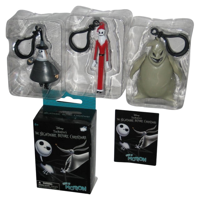 Disney Nightmare Before Christmas Chibi In Motion Figure Keychain Set ...