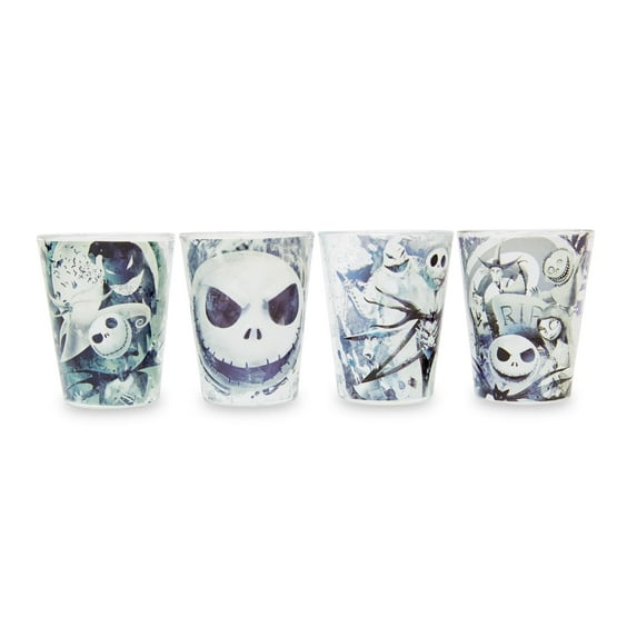 Disney Nightmare Before Christmas Inkblots 2-Ounce Mini Shot Glasses ...