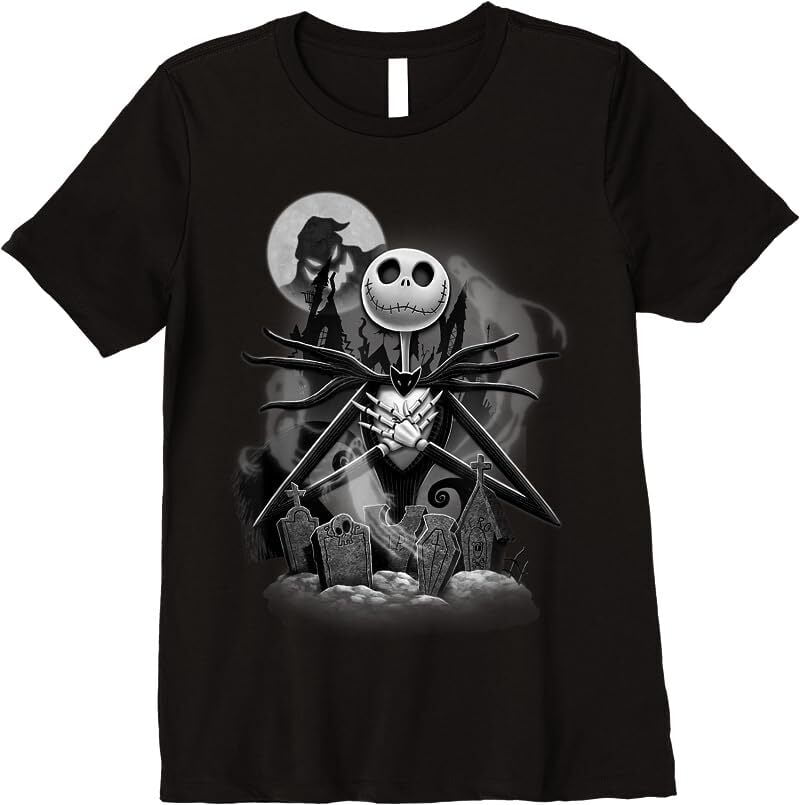 Disney Nightmare Before Christmas Jack Night Scene T-Shirts - Walmart.com