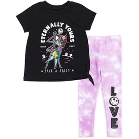 Disney Nightmare Before Christmas Jack Skellington Sally Little Girls ...
