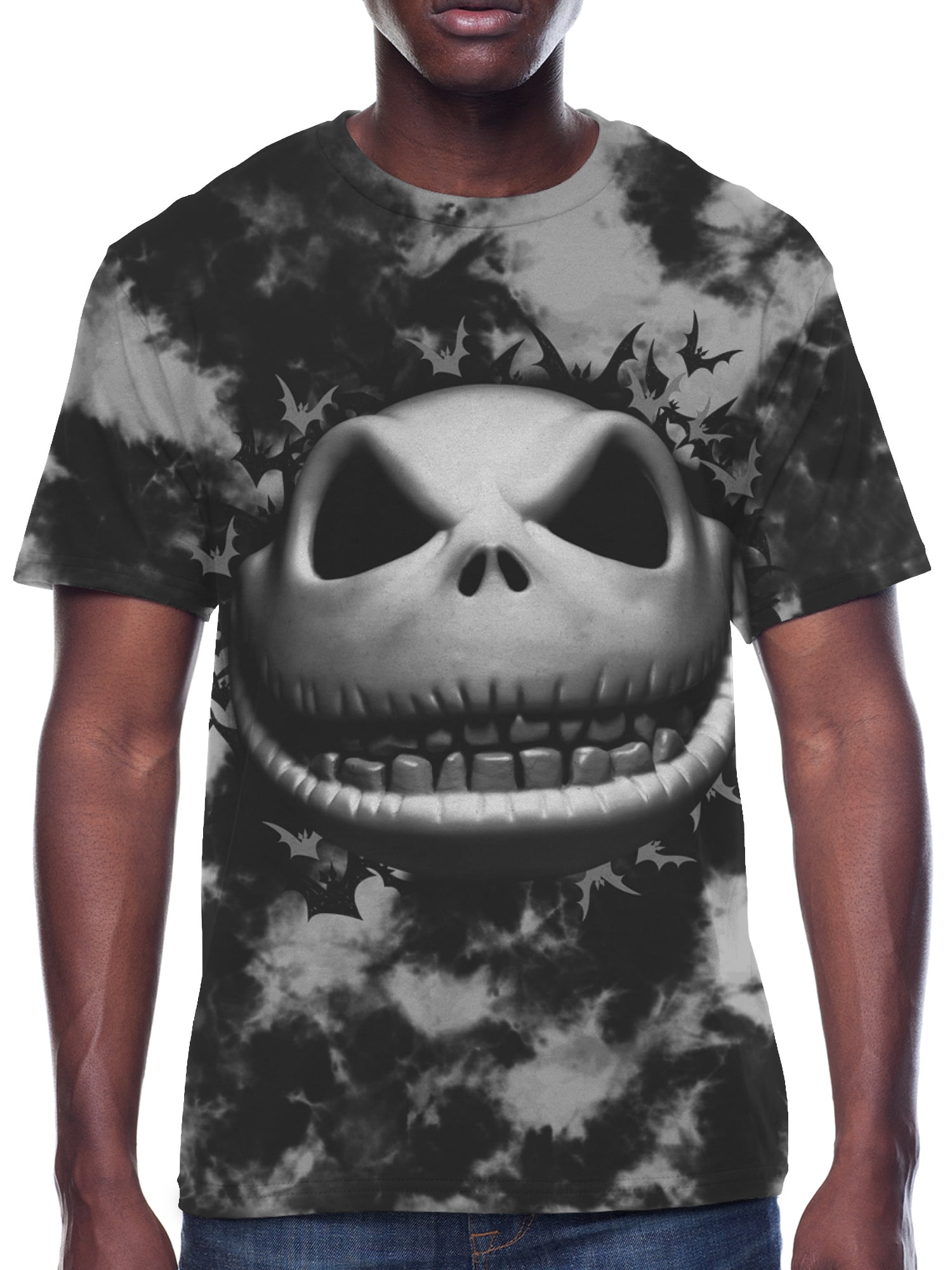 Disney Nightmare Before Christmas, Men's Apparel Graphic T-Shirt, Jack Face, Sizes S-3XL ...