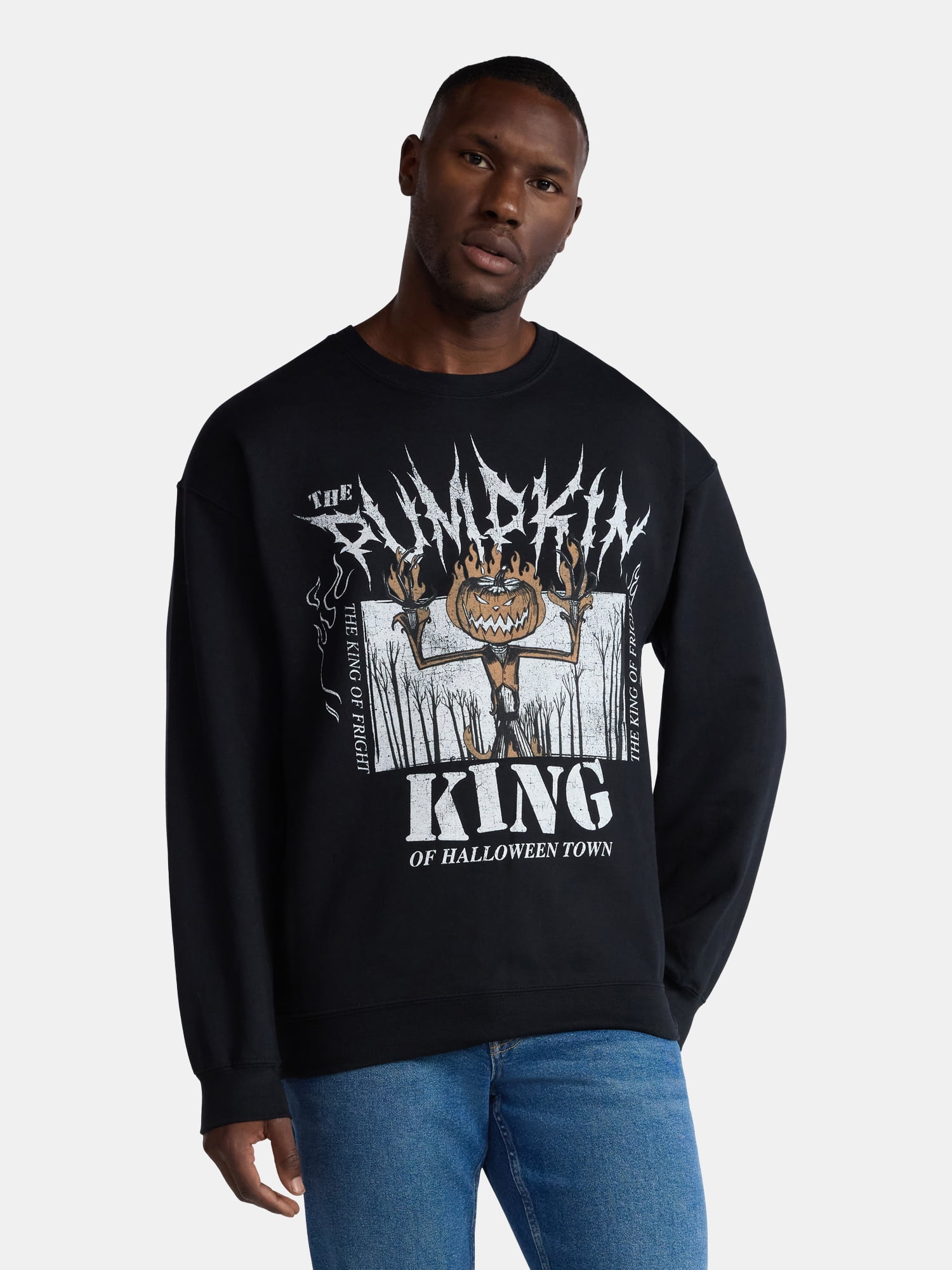 Disney Nightmare Before Christmas Pumpkin King Sweatshirt - Walmart.com