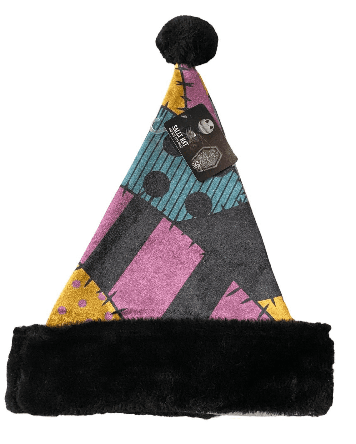 Disney Nightmare Before Christmas Sally Santa Hat, Festive Patchwork ...