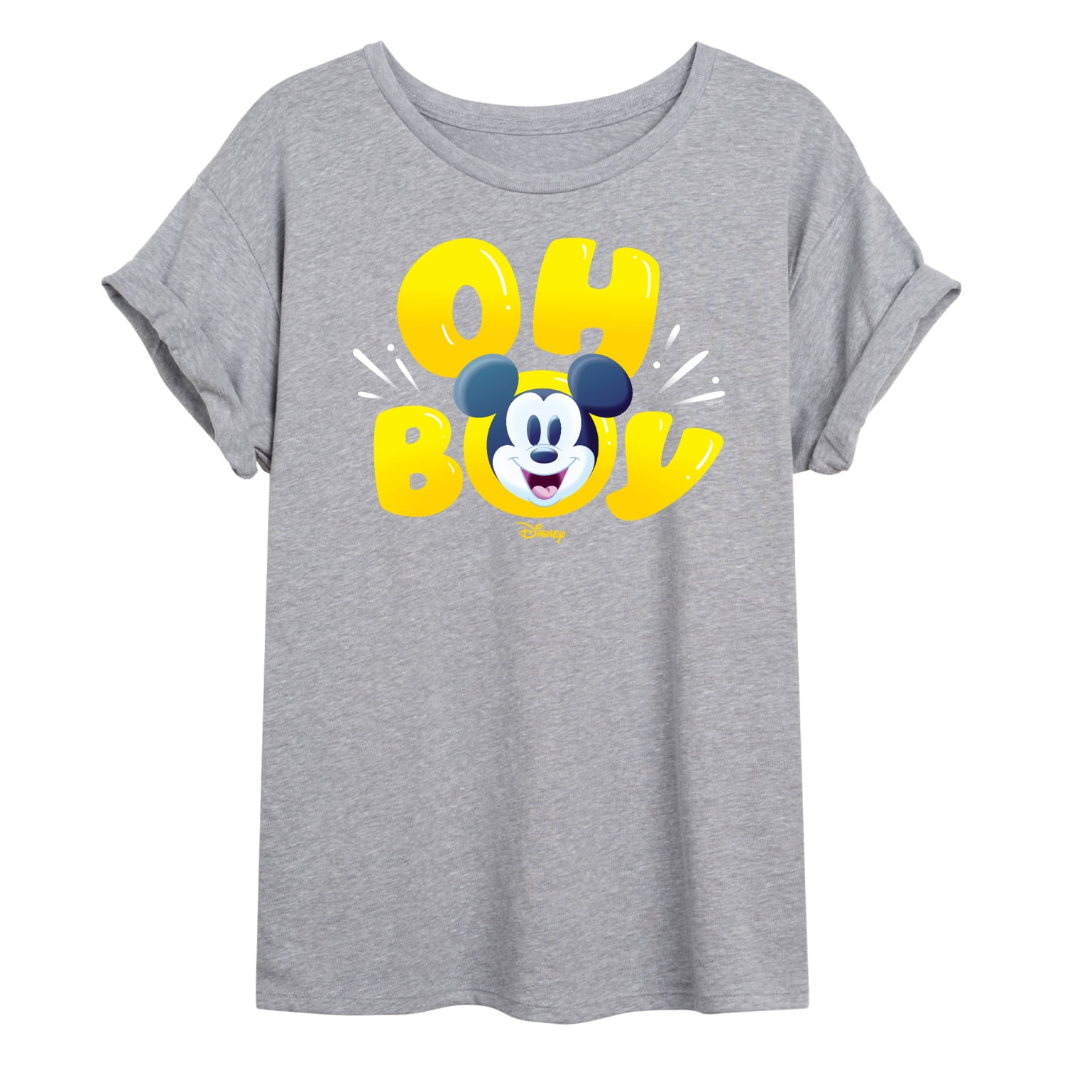 Disney - Oh Boy Mickey Face - Women's Oversized T-Shirt - Walmart.com