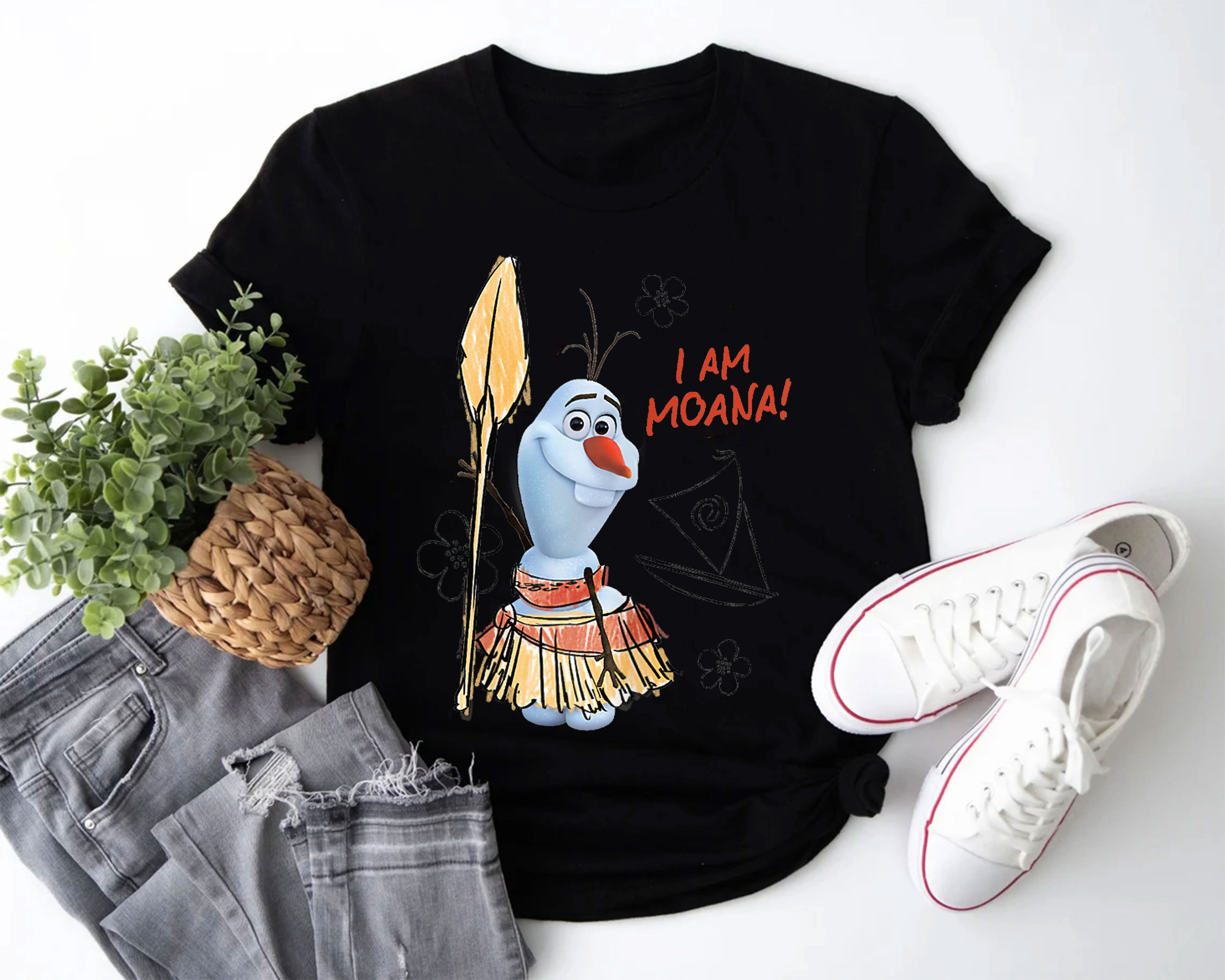 Disney Olaf I Am Moana Presents Moana Costume Sketch Shirt Wdw ...