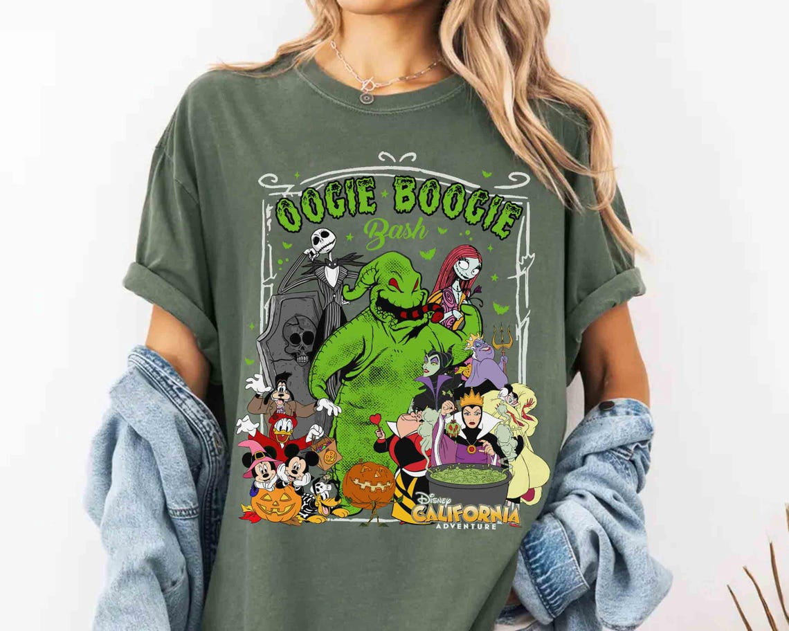 Disney Oogie Boogie Bash 2025 Shirt, Jack Sally Tee, Mickey And Friends ...