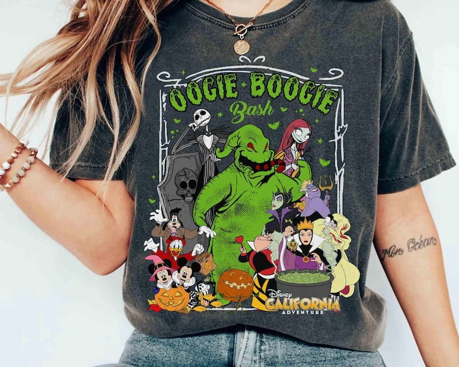 Disney Oogie Boogie Bash 2025 Shirt, Jack Sally Tee, Mickey And Friends ...