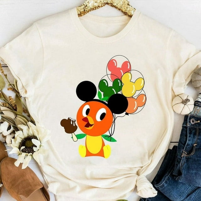 Disney Orange Bird with Mickey Hat and Mickey Balloon Christmas Shirt ...
