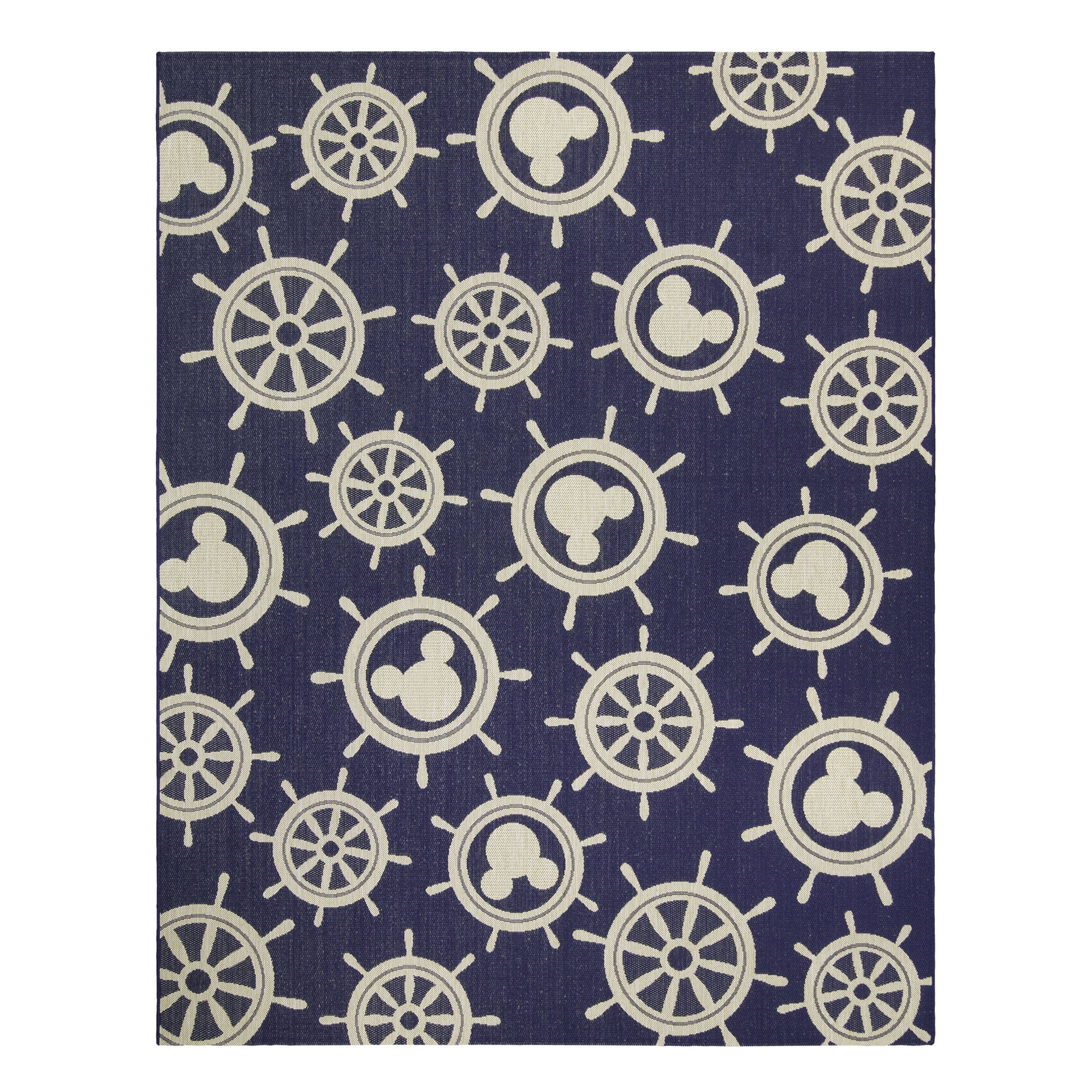 Disney Outdoor Mickey Mouse Maritime Coastal Geometric Navy Area Rug ...
