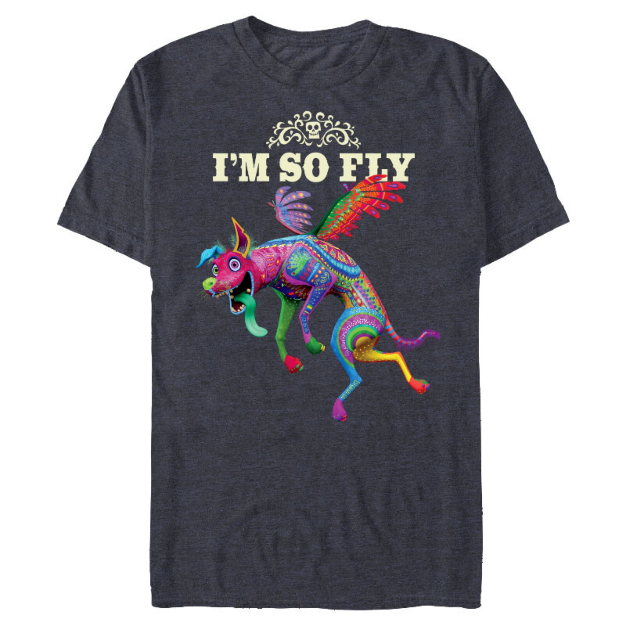 Disney PIXAR Coco Dante I'm So Fly T-Shirt- Short Sleeve Blended T ...