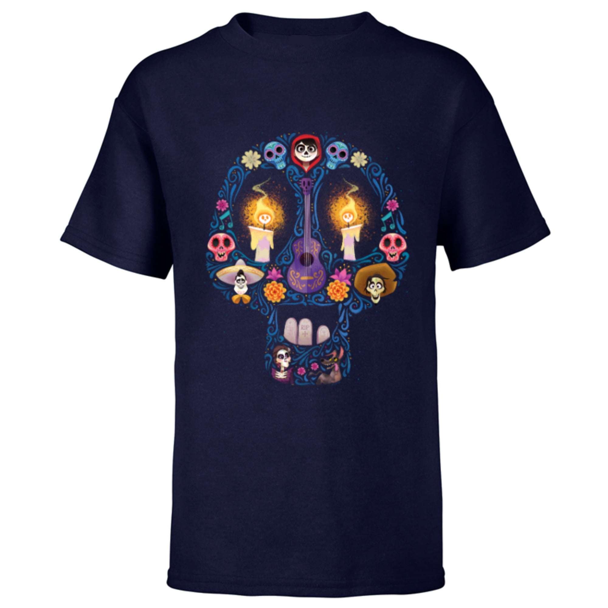 Disney PIXAR Coco Land of the Dead Silhouette - Short Sleeve T-Shirt ...