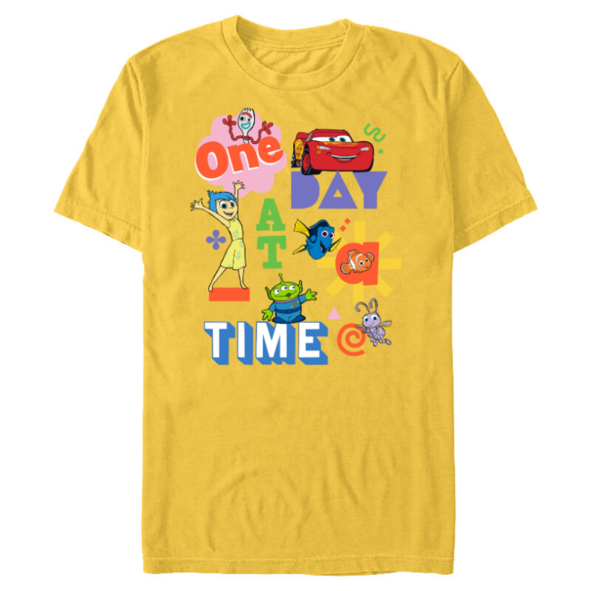 Disney PIXAR Feelin’ Fine One Day At A Time - Short Sleeve Blended T-Shirt for Adults ...