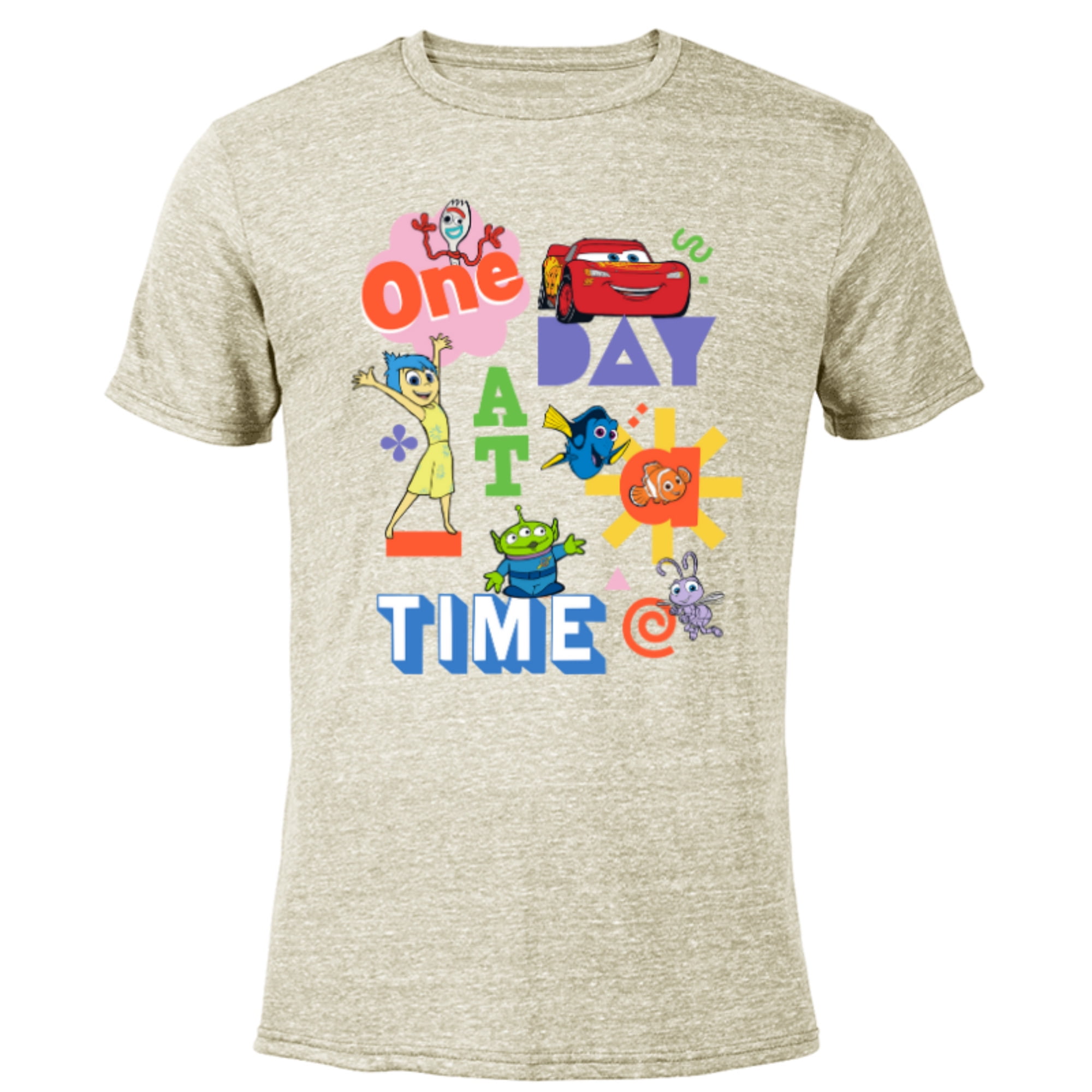 Disney PIXAR Feelin’ Fine One Day At A Time - Short Sleeve Blended T-Shirt for Adults ...
