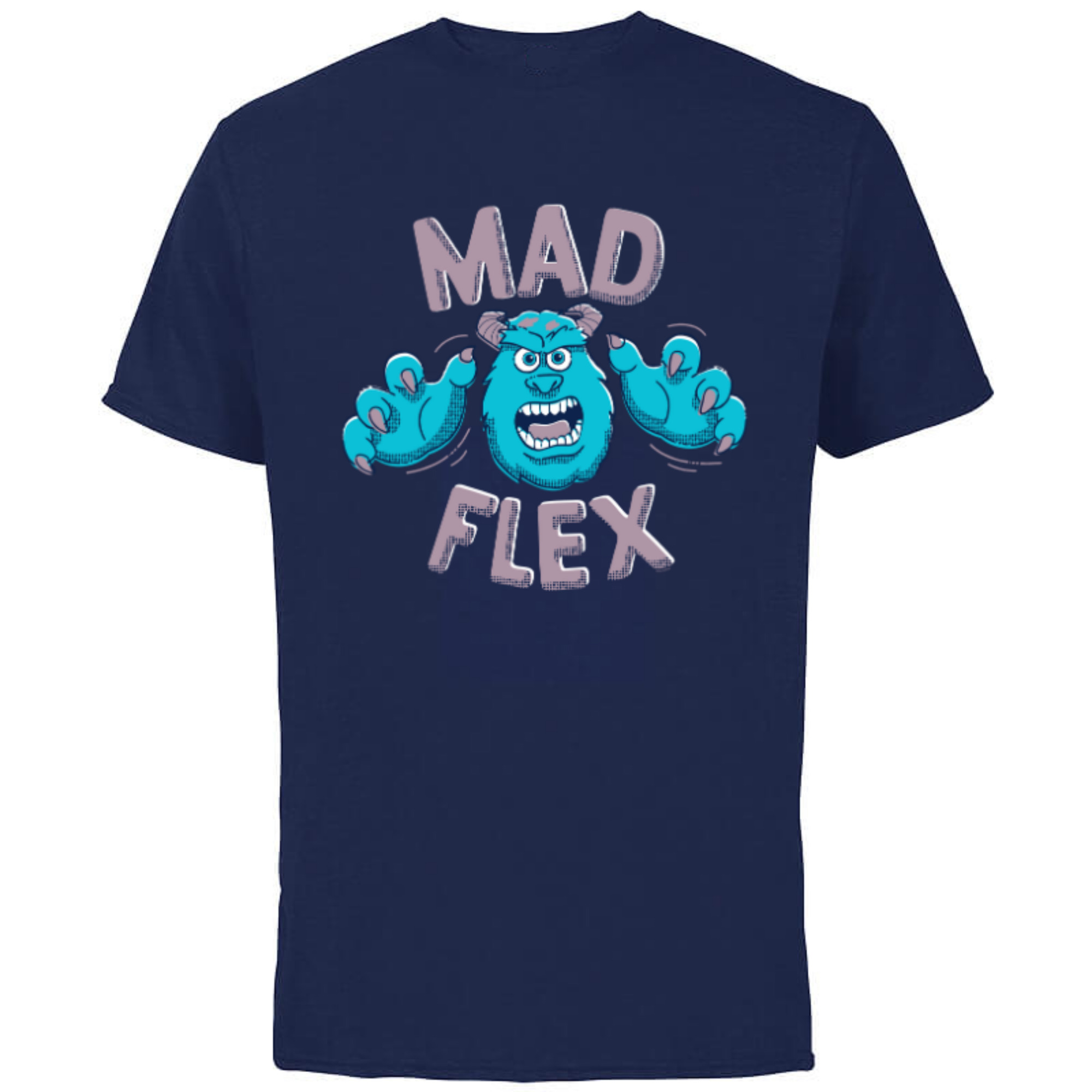 Disney PIXAR Monsters Inc. Sulley Mad Flex - Short Sleeve Cotton T-Shirt for Adults - Customized ...