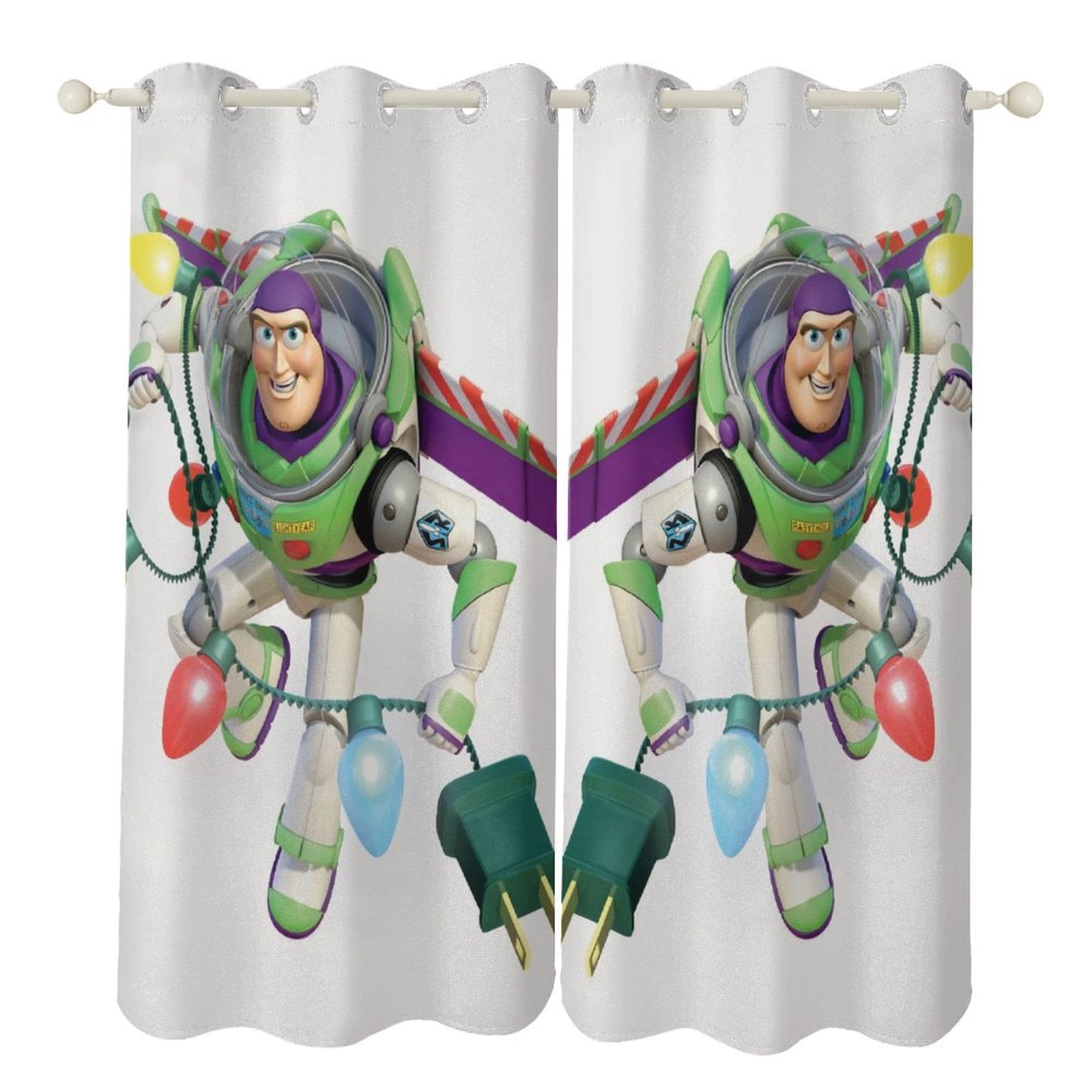 Disney PIXAR Toy Story Buzz Lightyear Christmas Lights Kids Curtains 52 ...