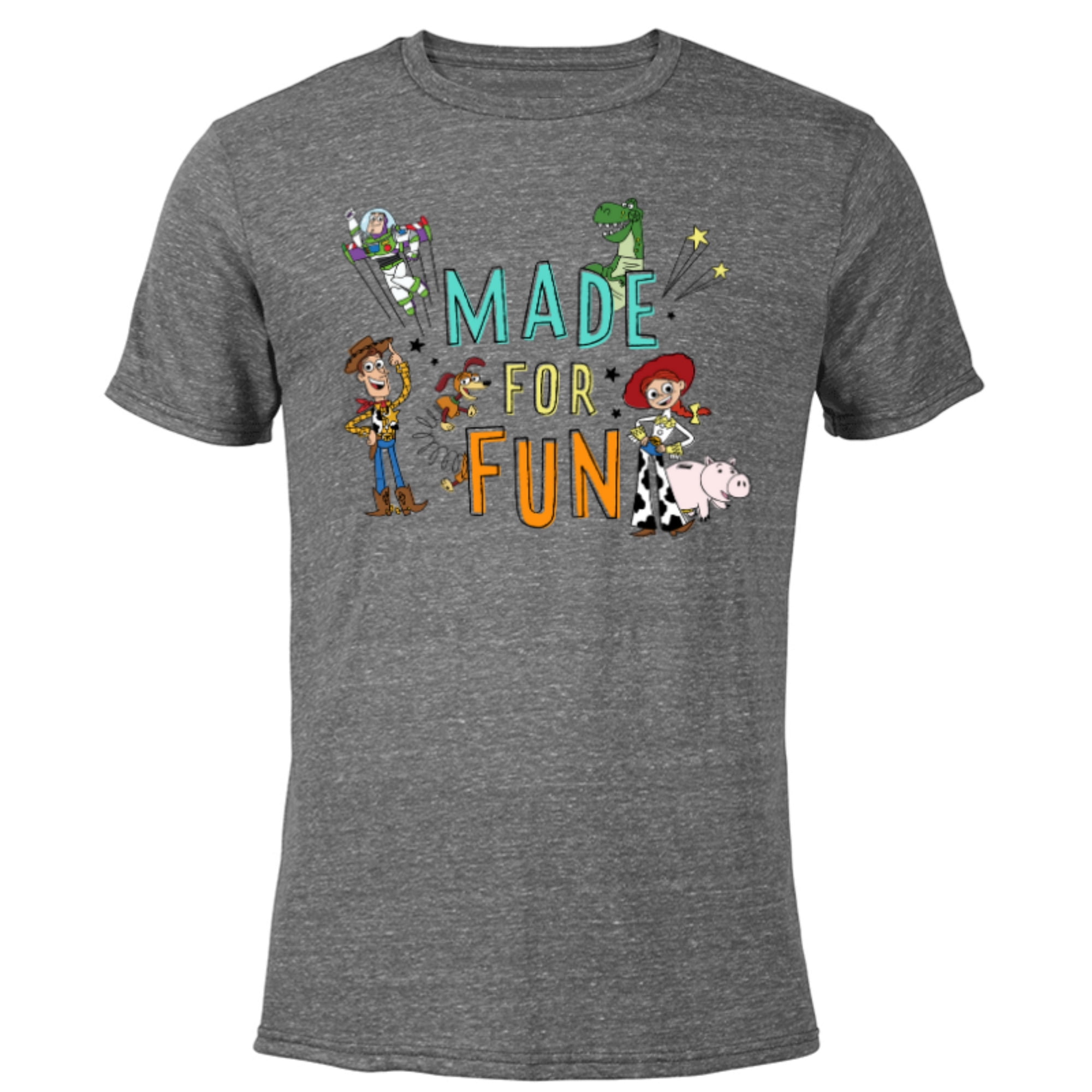 Disney PIXAR Toy Story Crew Made for Fun - Short Sleeve Blended T-Shirt ...