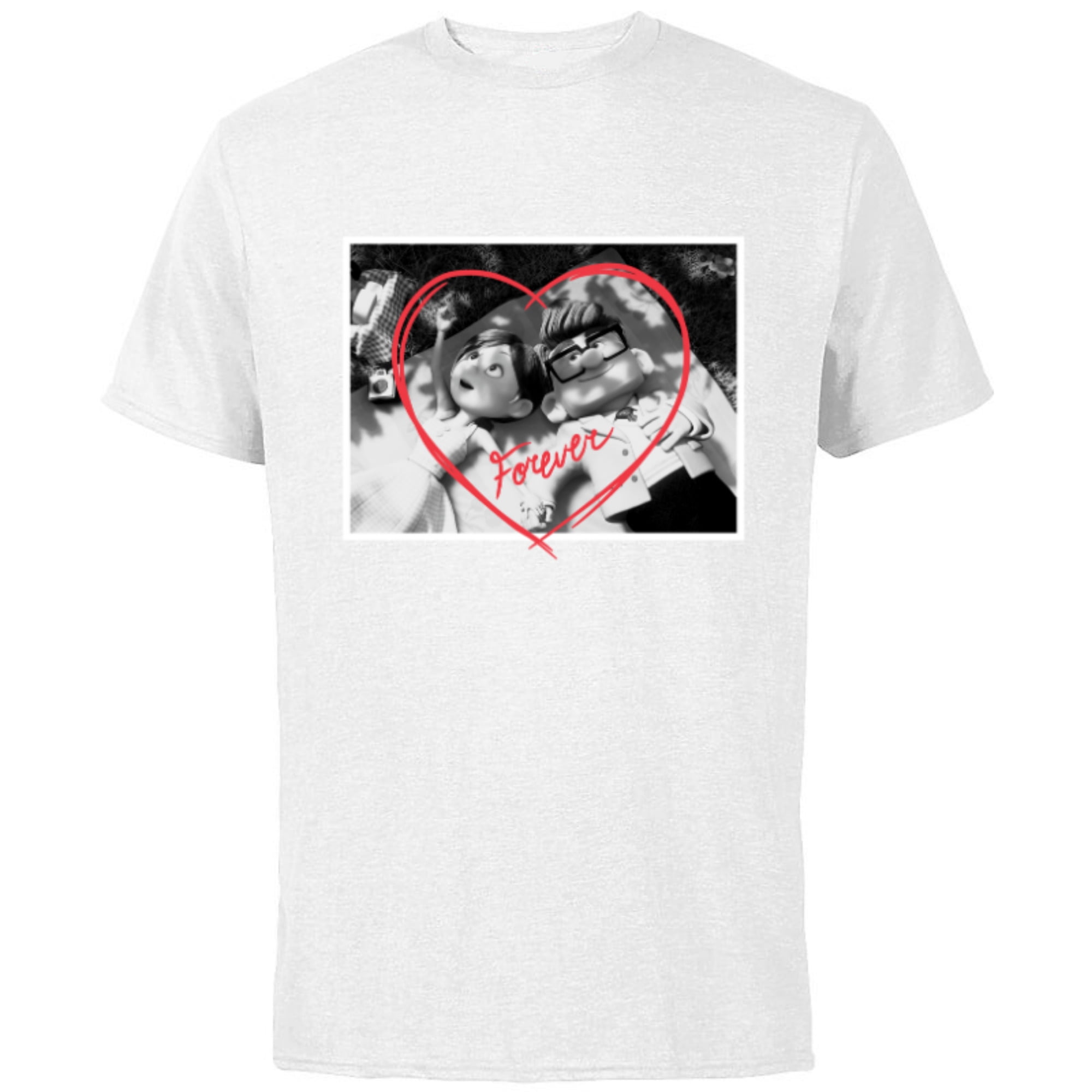 Disney PIXAR UP Carl and Ellie Forever Heart - Short Sleeve Cotton T ...