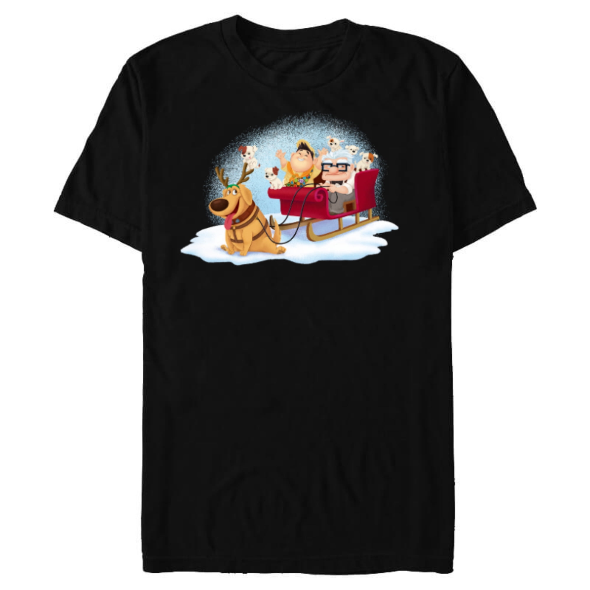 Disney PIXAR Up Carl, Russell & Dug Holiday Sleigh Ride - Short Sleeve ...