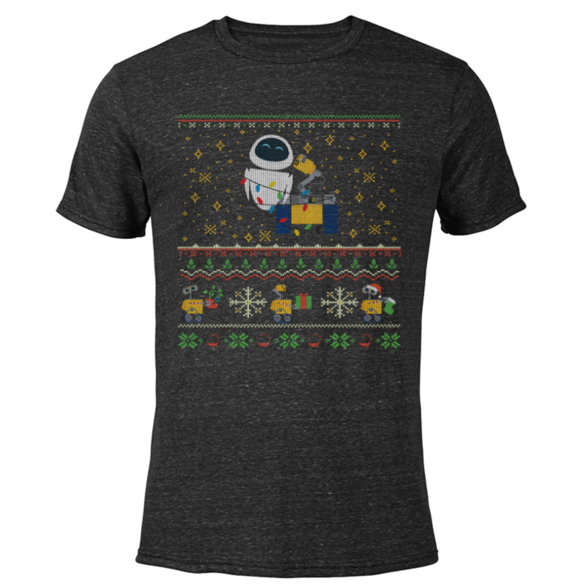 Disney PIXAR Wall-E & Eve Ugly Christmas Sweater Holiday - Short Sleeve ...