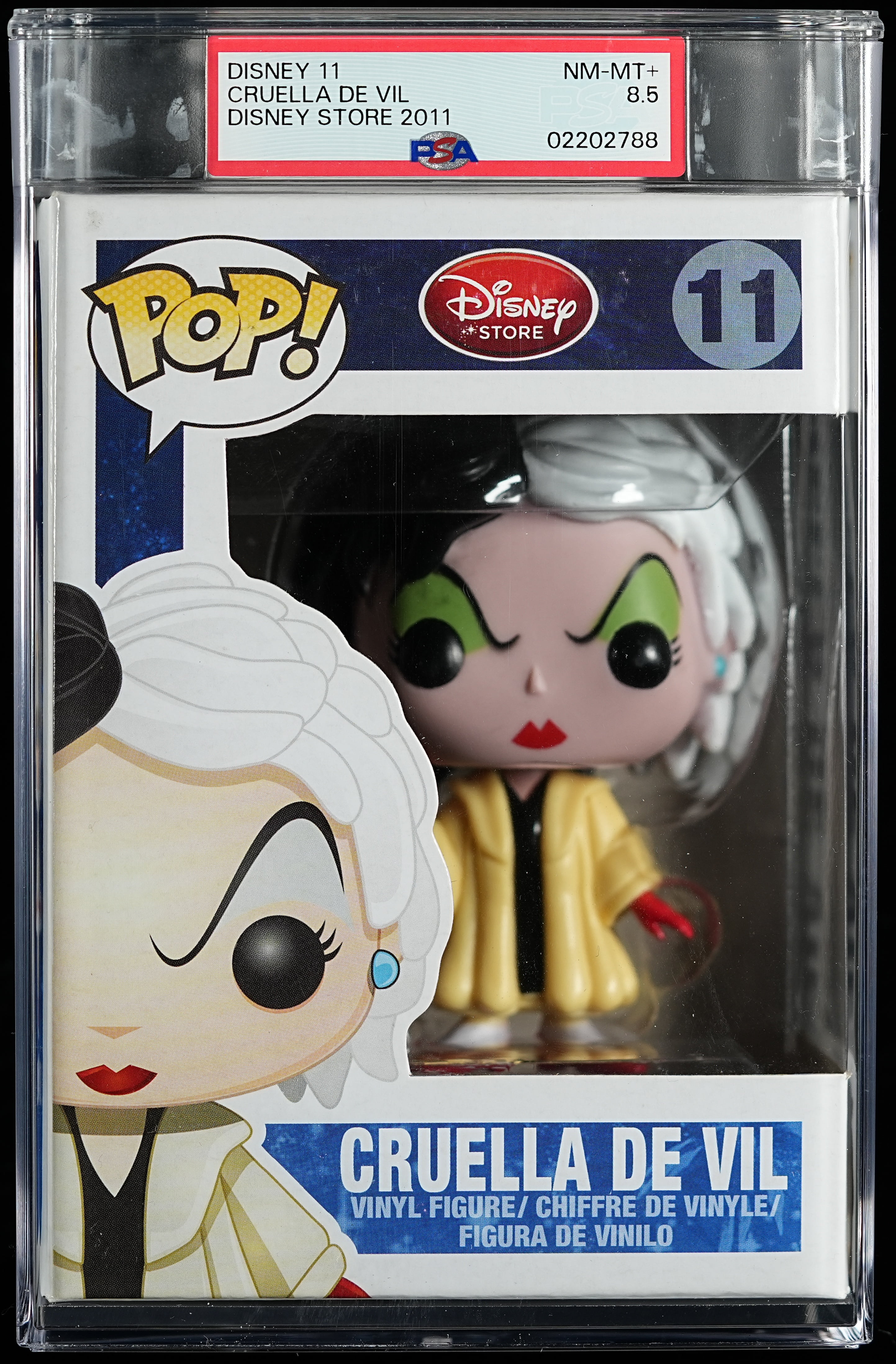 Disney, PSA Graded 8.5 NM-MT+, Cruella de Vil Collectible Vinyl Figure ...