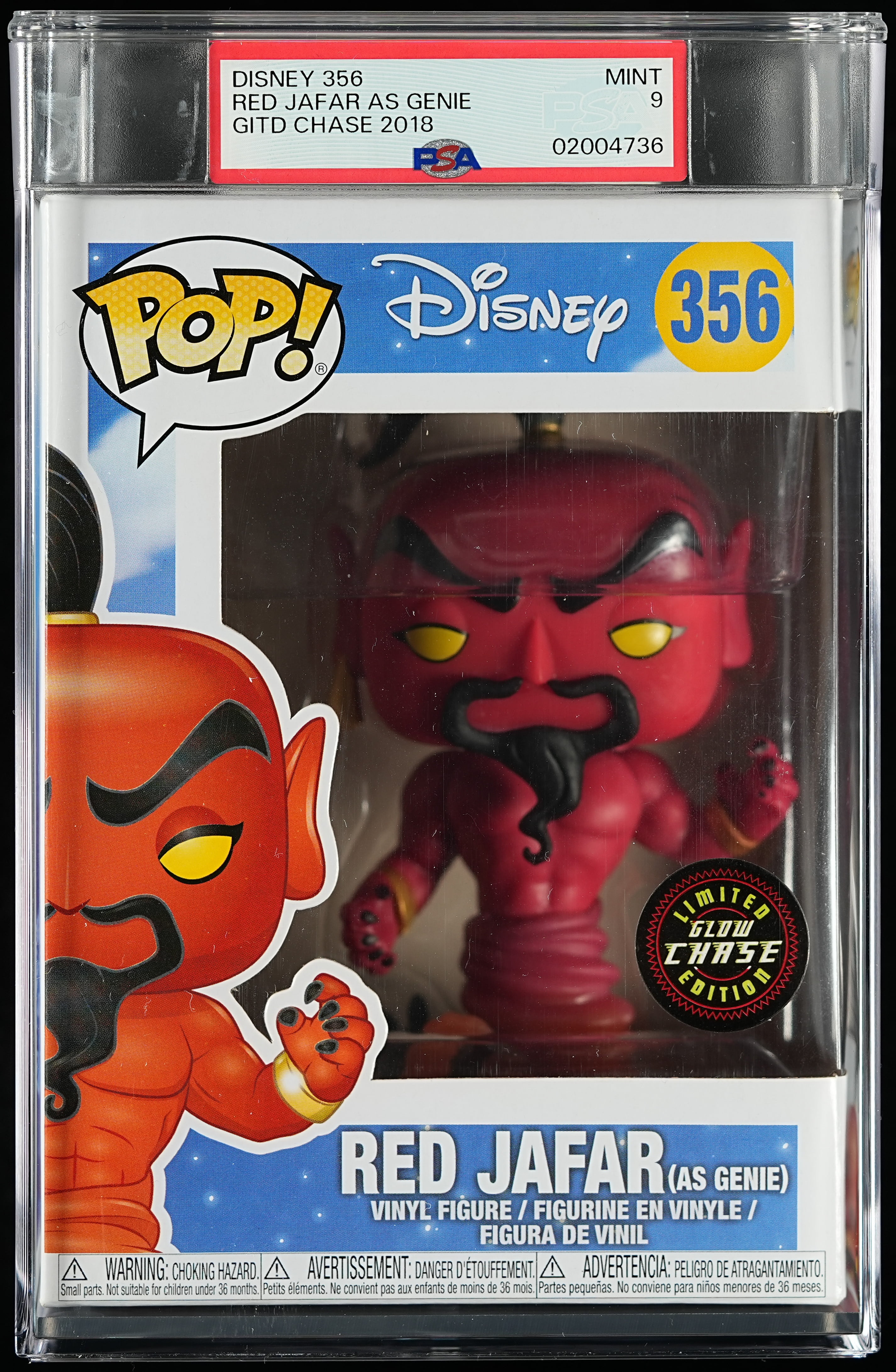 Disney, PSA Graded 9 MINT, Red Jafar as Genie Collectible Vinyl Figure ...