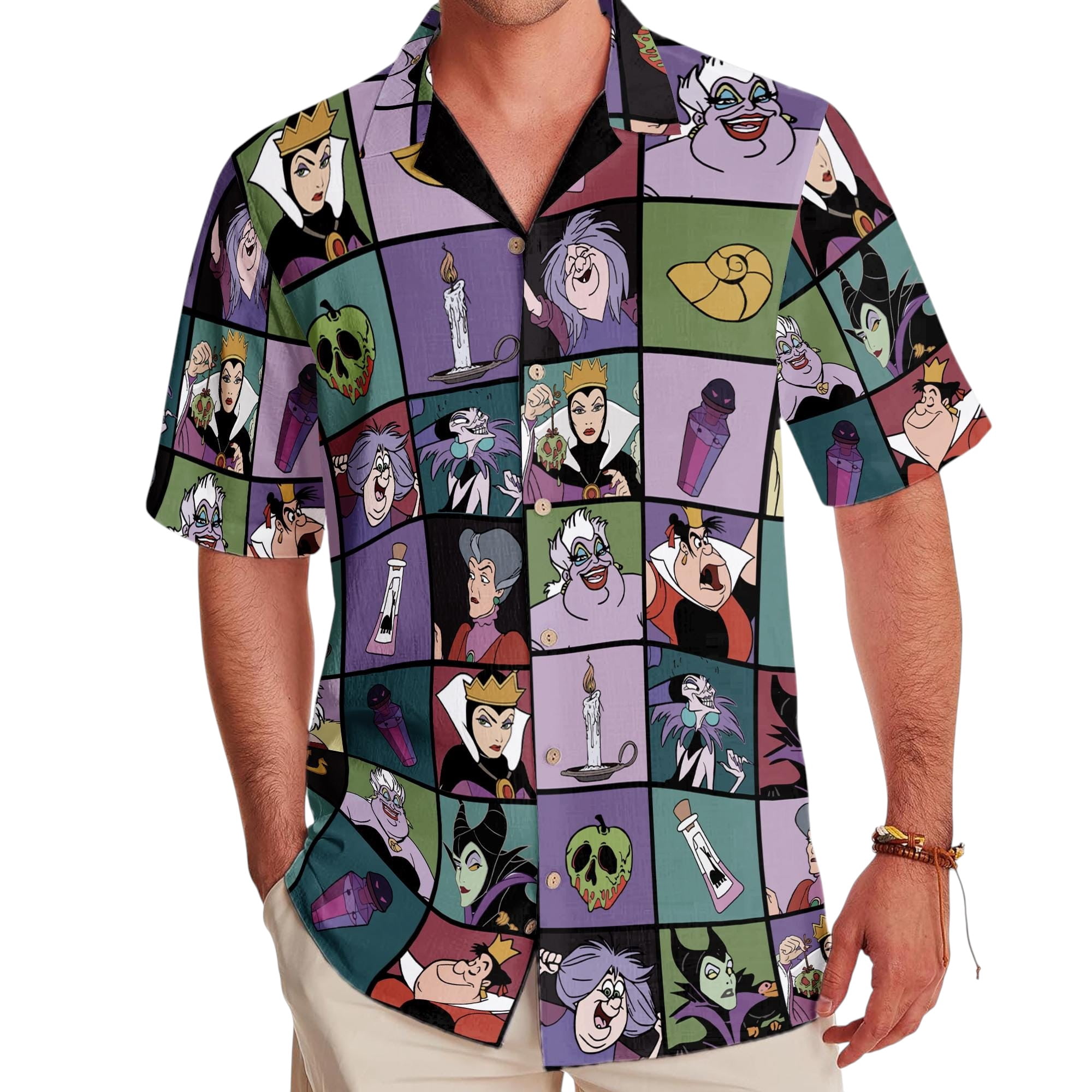 Disney Panels Maleficent Evil Queen Ursula Hawaiian Shirt, Villains ...