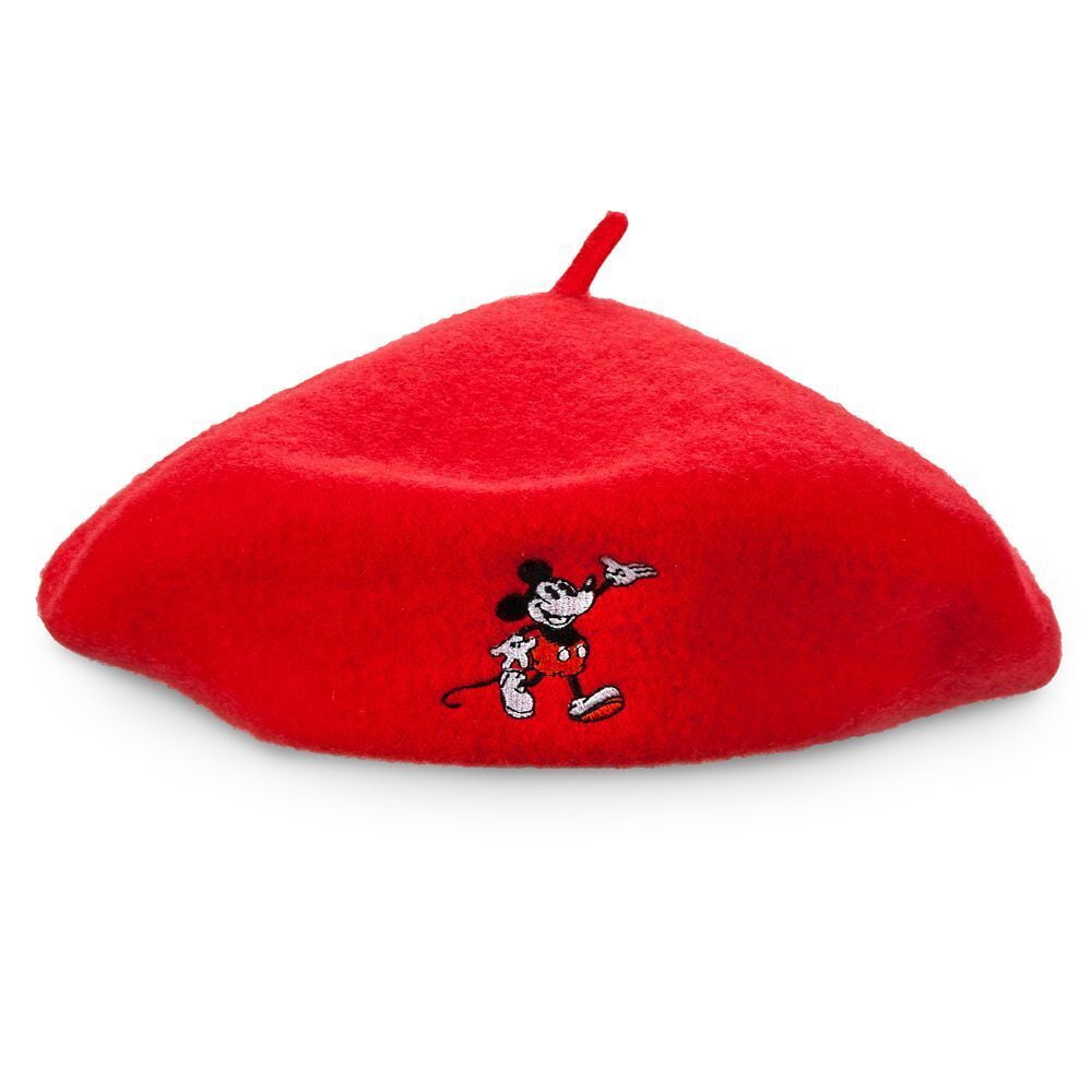 Disney Parks 100 Years of Wonder Mickey Mouse Red Beret For Adults Wool ...