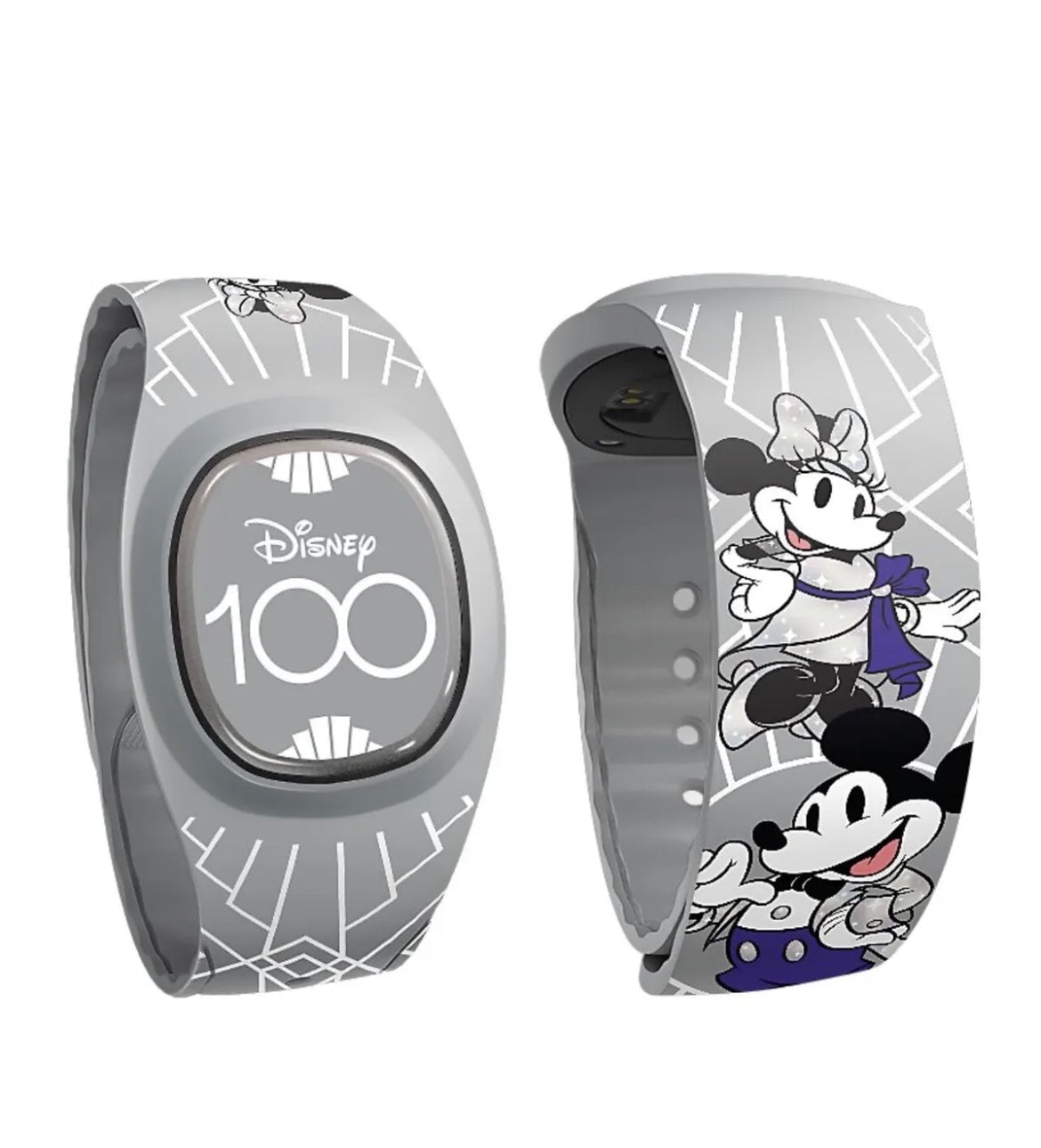 Disney Parks 2023 100 Years of Magic Platinum Mickey Minnie Magicband ...