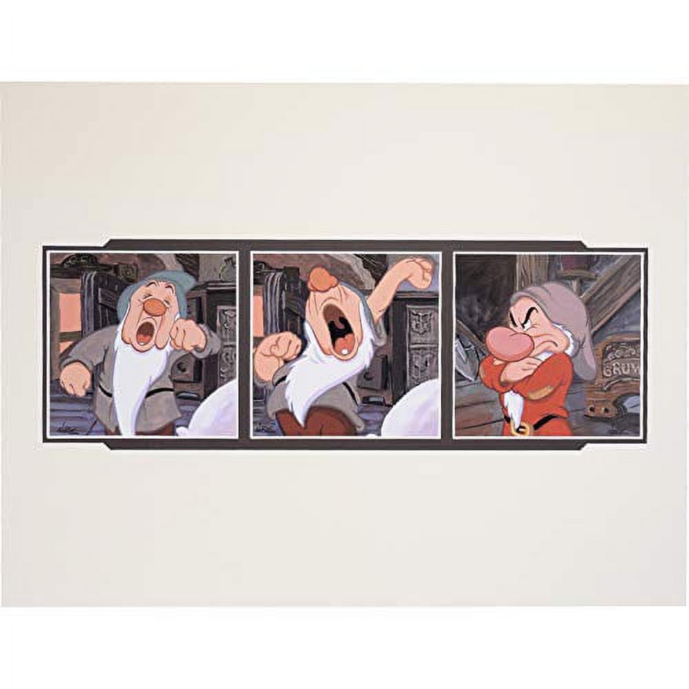 Disney Parks 7 Dwarfs Grumpy Sleepy "The Morning" Print Poster Wall Art ...