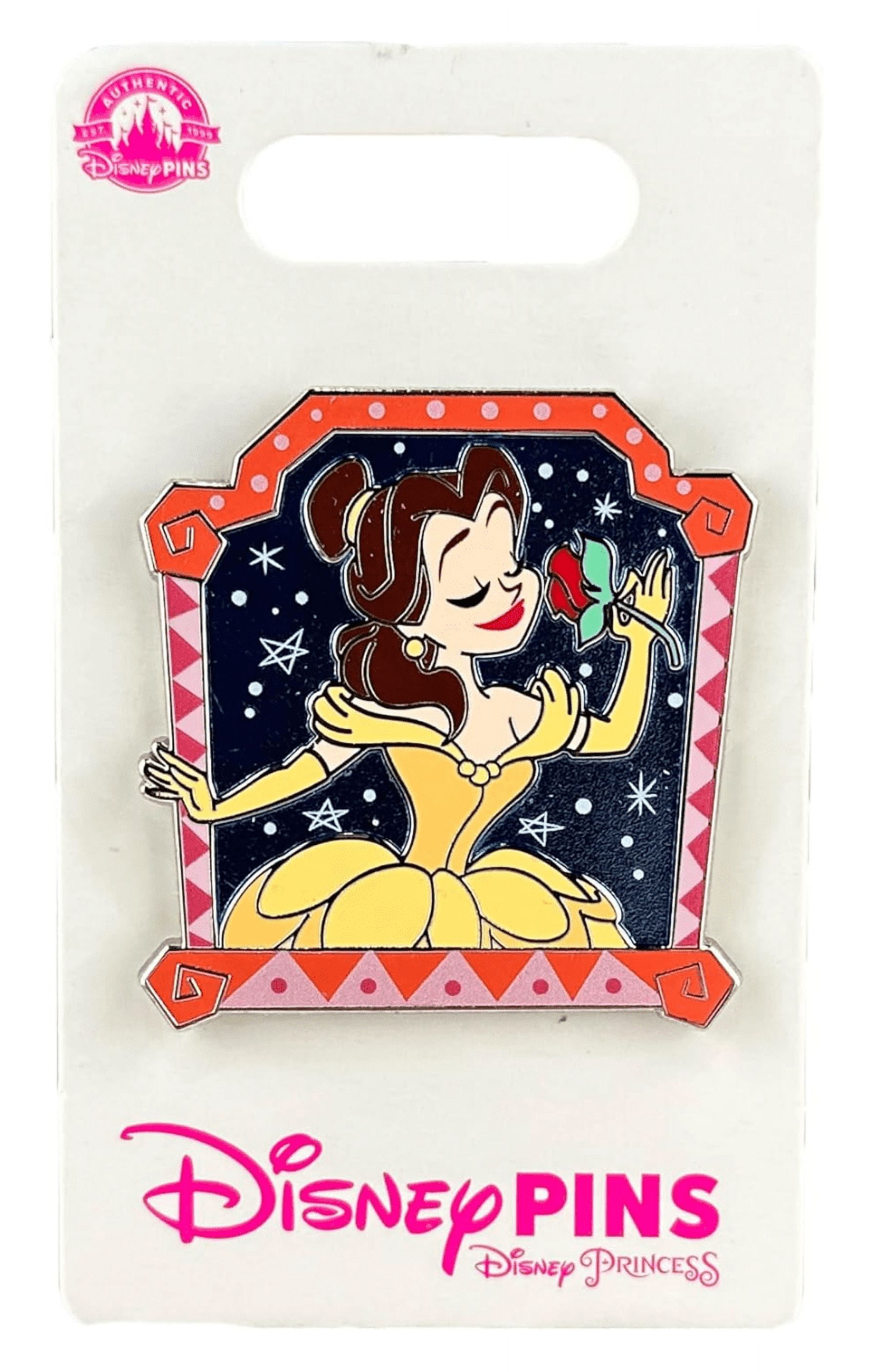 Disney Parks Beauty And The Beast Belle Smelling Rose Pin New With Card ...