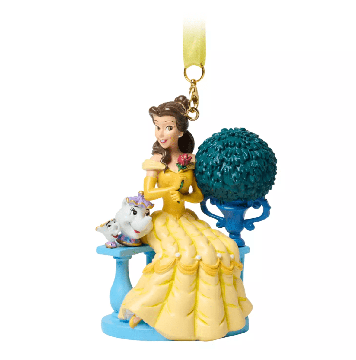 Disney Parks Belle Mrs. Potts and Chip Sketchbook Christmas Ornament ...