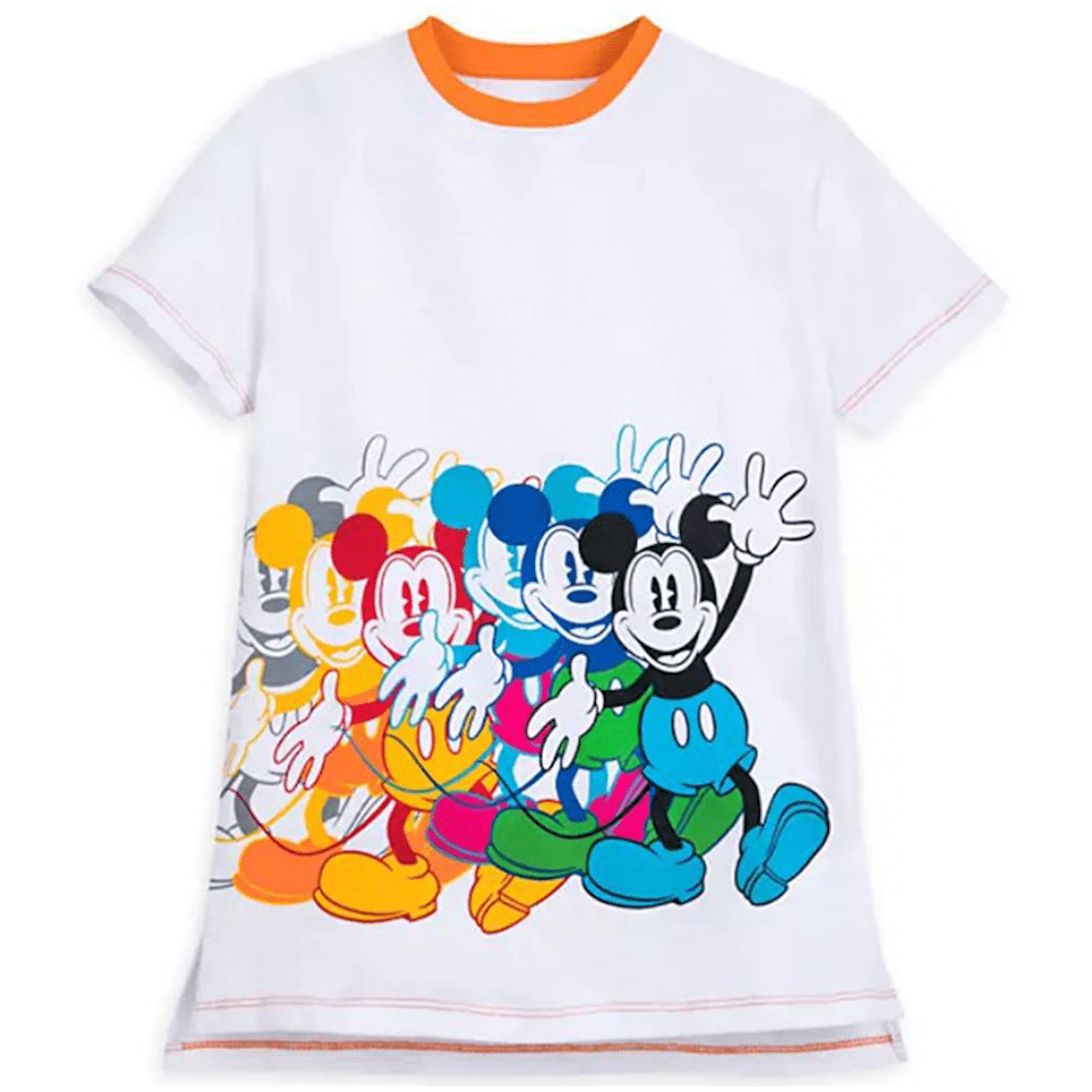Disney Parks Boys Colorful Mickey Hi-Low T-Shirt, Sizes 2-16 - Walmart.com