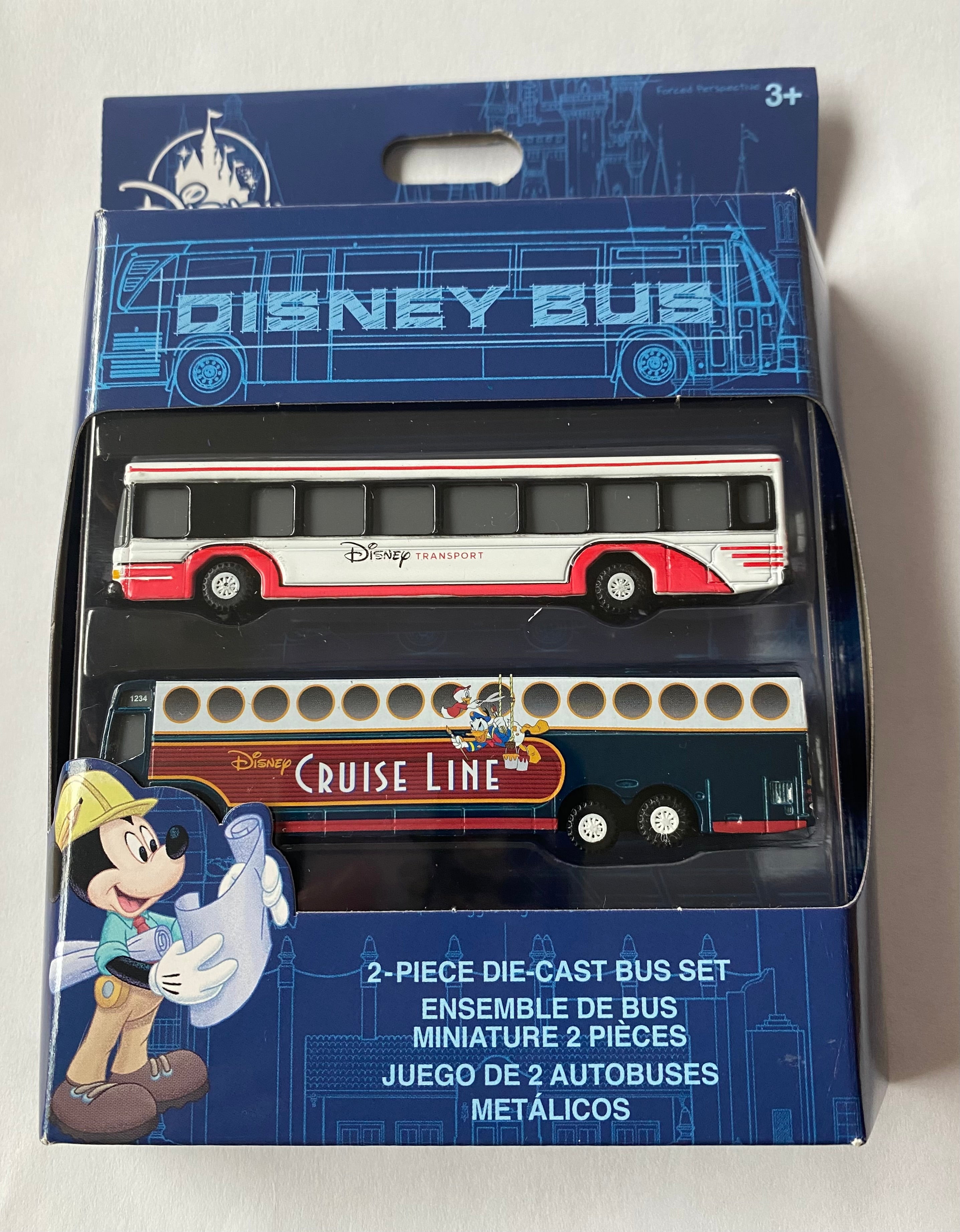 Disney Parks Metal Toy Die Cast Bus Vehicle Set, 2 Pack, New in Box ...