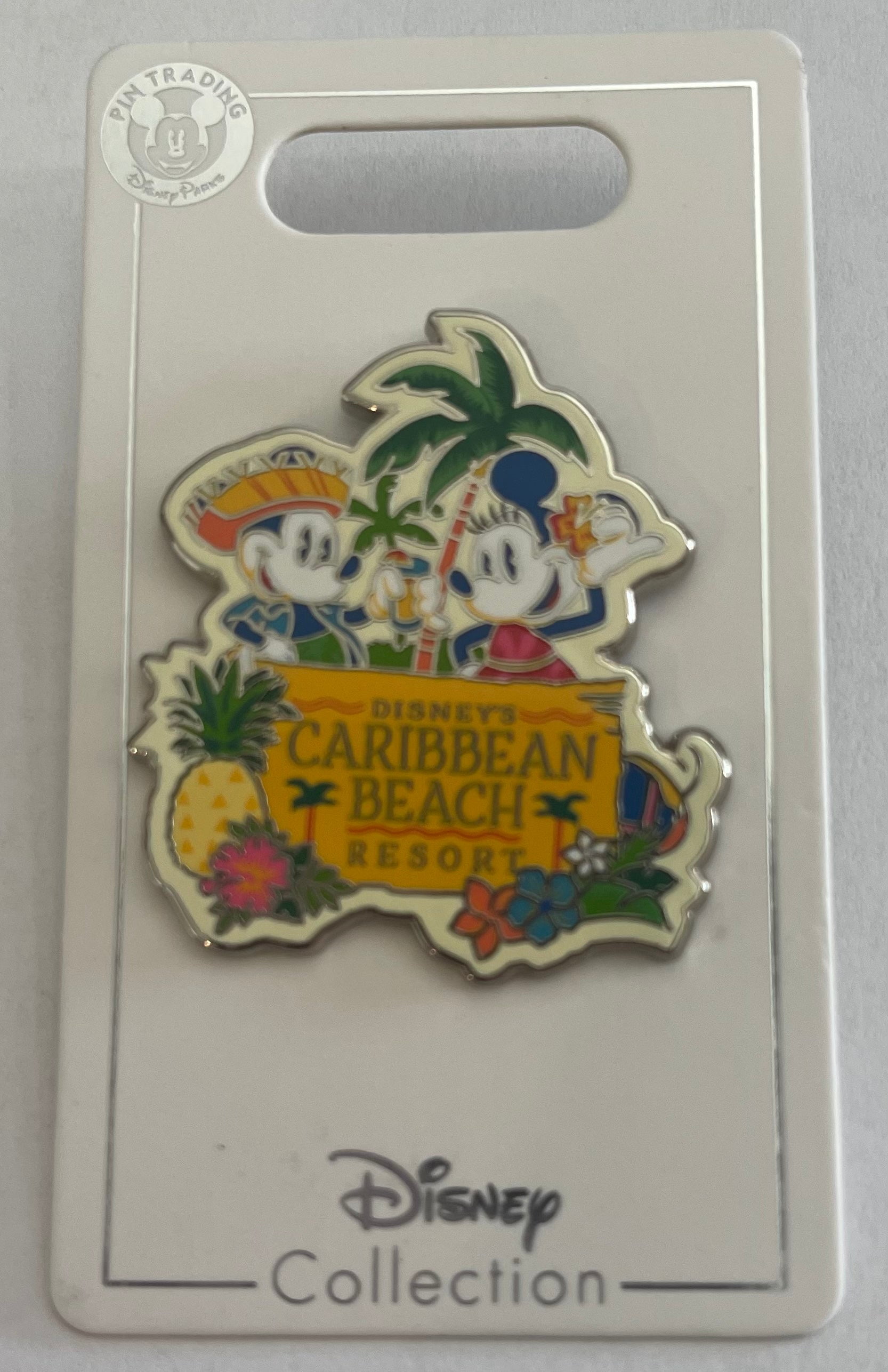 Disney Parks Caribbean Beach Resort Mickey Minnie Tropical Pradise Pin ...