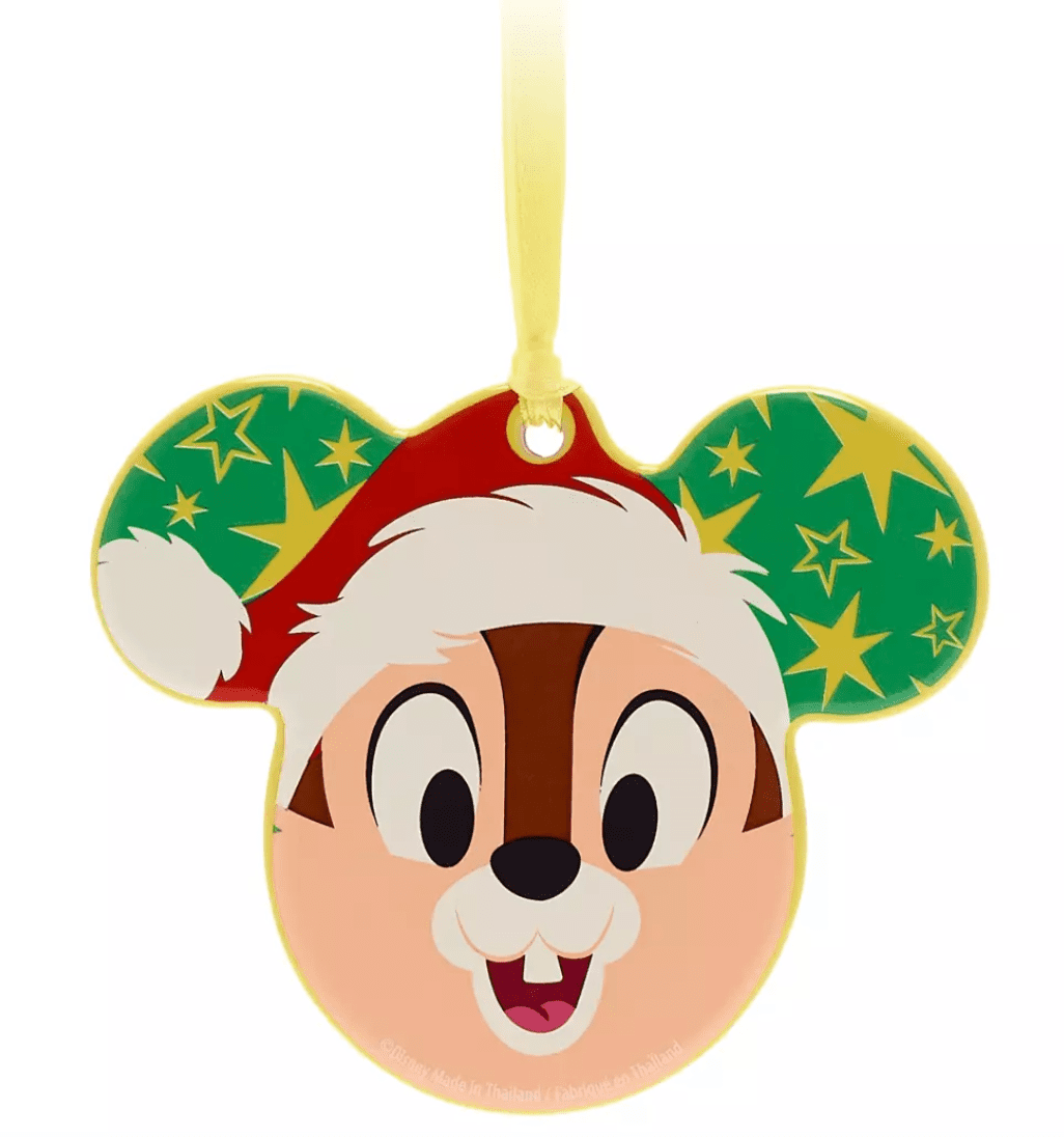 Disney Parks Chip 'n Dale Festive Mickey Icon Plate Christmas Ornament ...