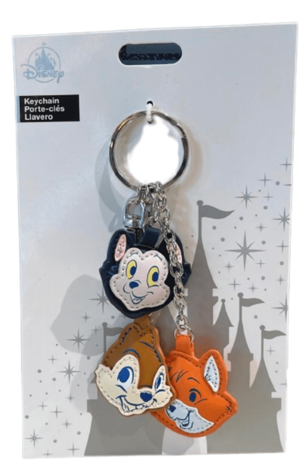Disney Parks Critter Figaro Chip Tod Charm Keychain New with Card ...