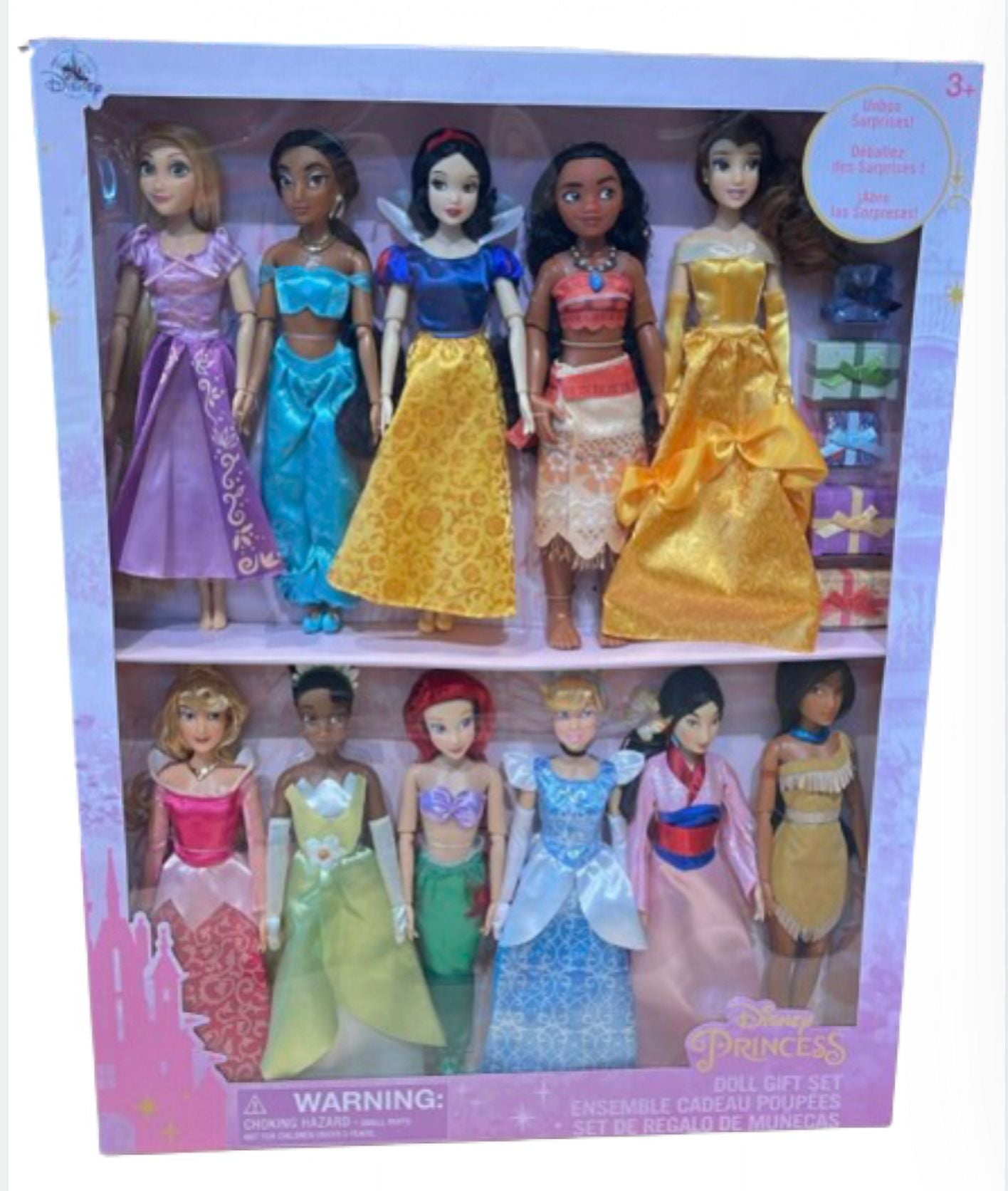 Disney Parks Disney Princess Doll Gift Set of 12 Unbox Surprises New ...