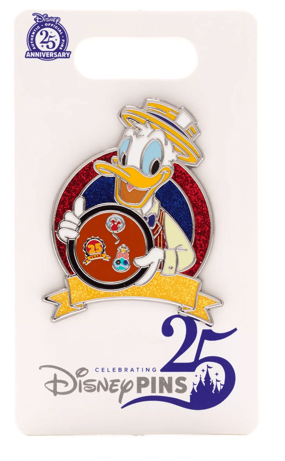 Disney Parks Donald Duck Pin, Pin Trading 25th Anniversary New With ...