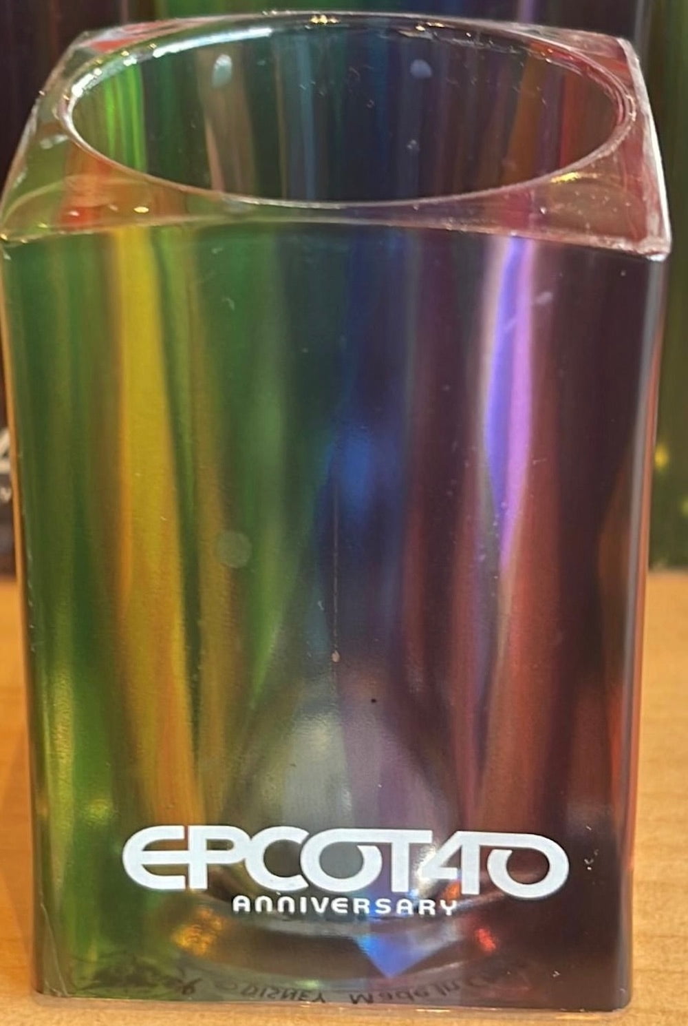 Disney Parks Epcot 40th Anniversary Rainbow Cube Shot Glass New ...