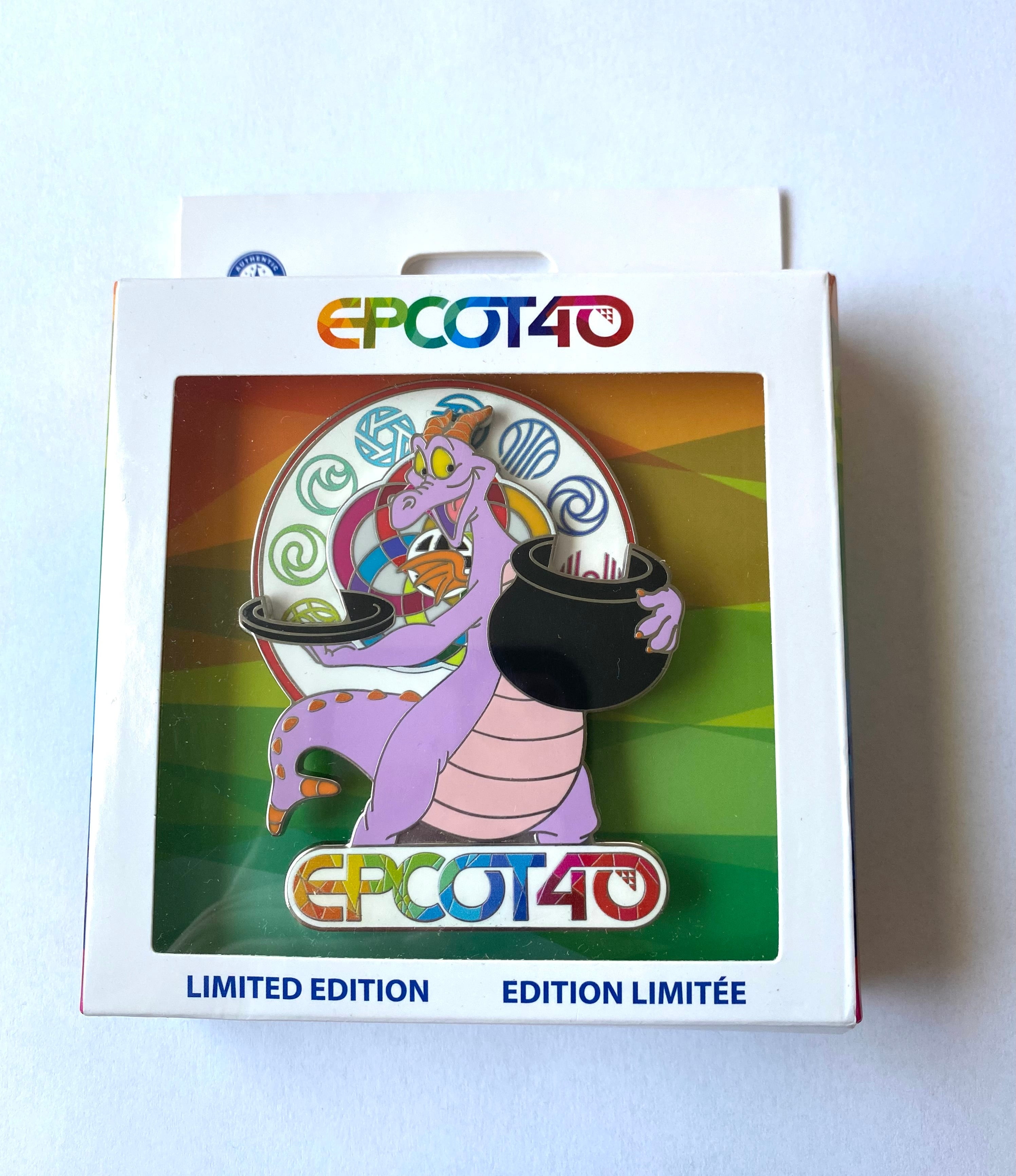 Disney Parks Epcot 40th Figment Mini Jumbo Pin Limited Edition New with ...