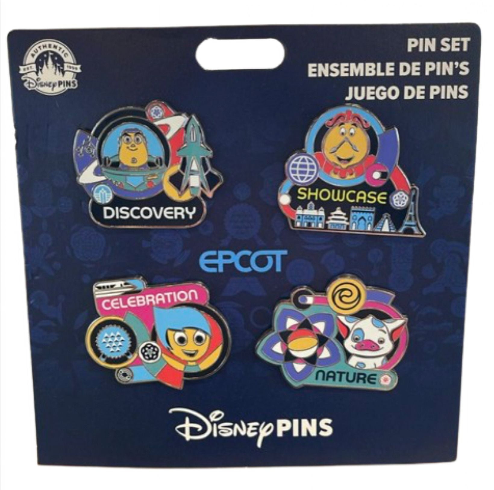 Disney Parks Epcot Pin Set Discovery Showcase Celebration Nature New ...